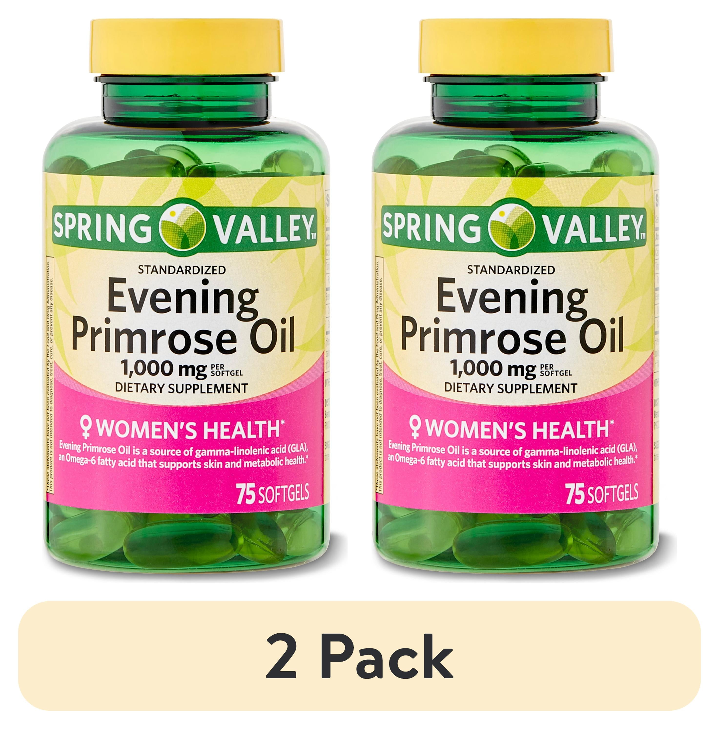 (2 pack) Spring Valley Evening Primrose Oil Women's Health Dietary ...