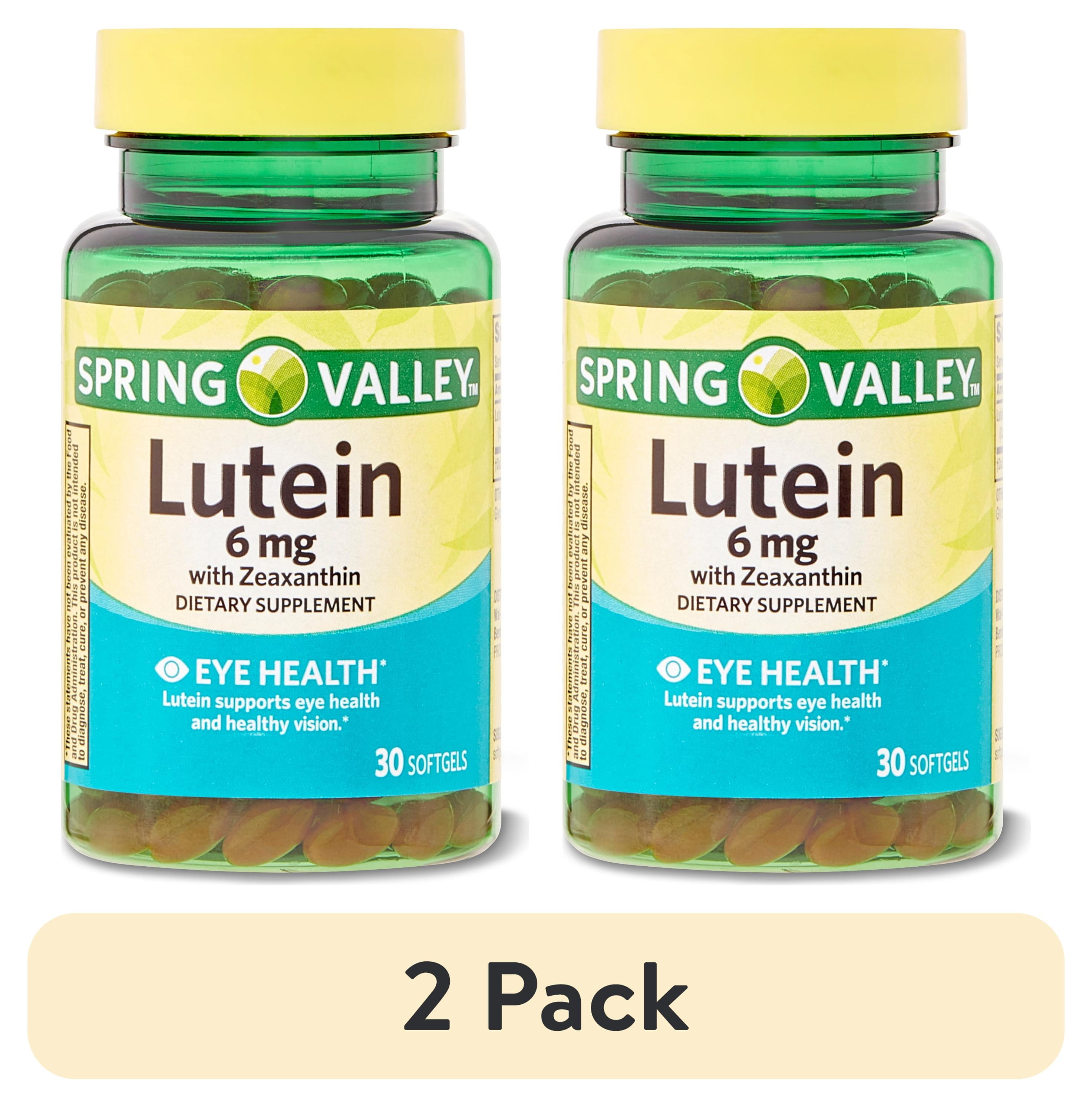(2 pack) Spring Valley Lutein with Zeaxanthin Dietary Supplement for ...