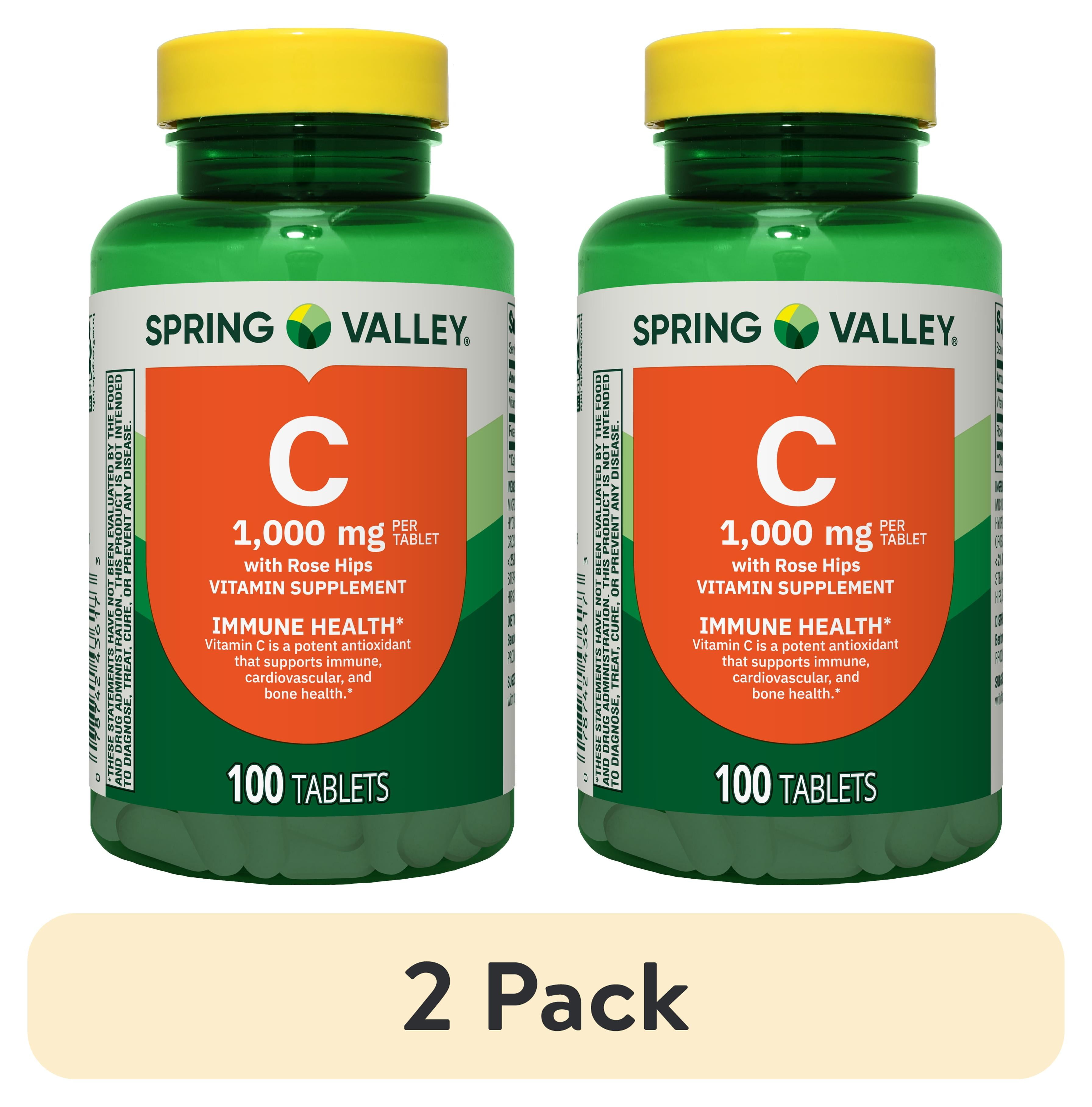 (2 pack) Spring Valley Vitamin С with Rose Hips Dietary Supplement ...