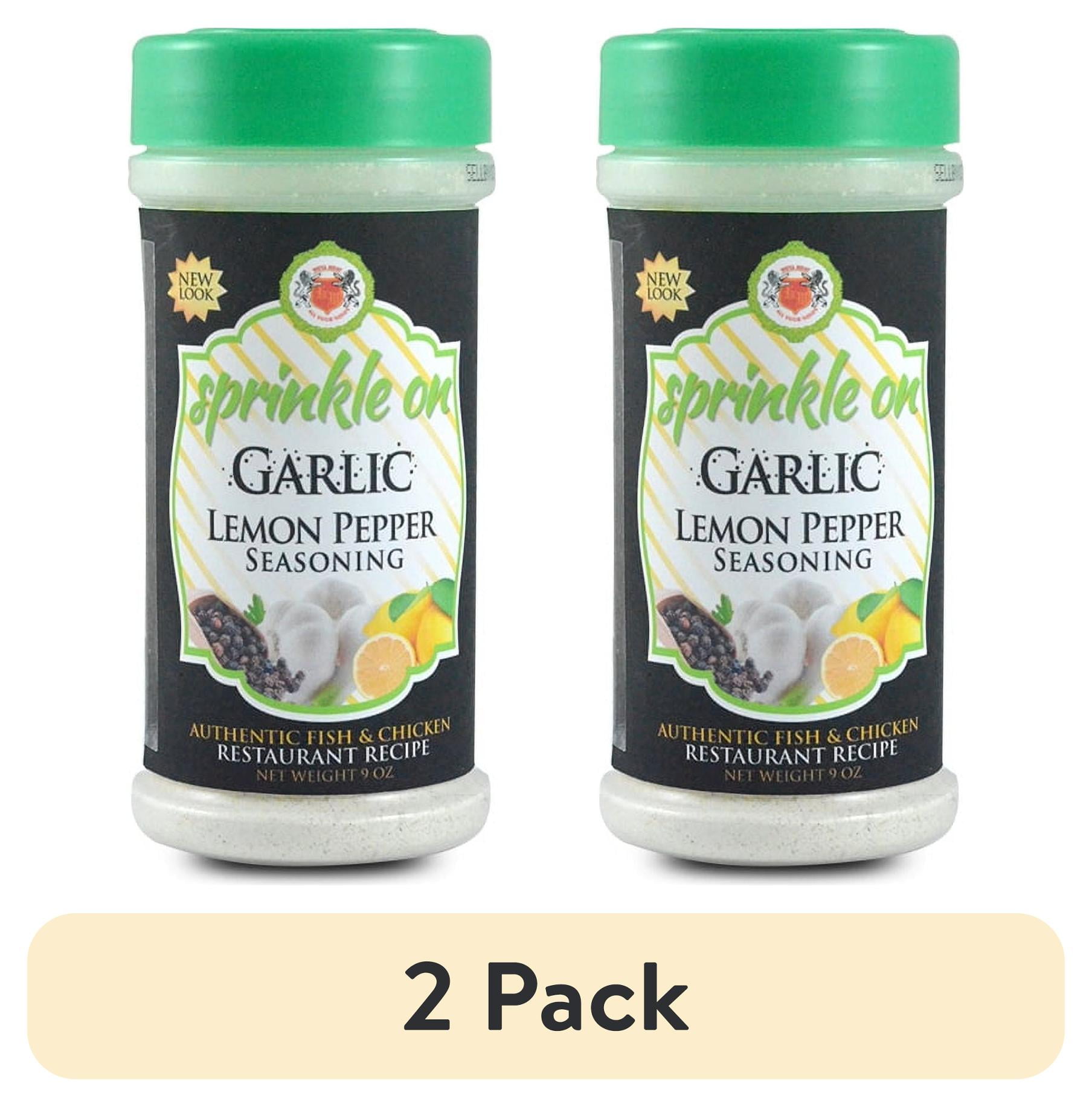 (2 pack) Sprinkle On Garlic Lemon Pepper Seasoning, 9-Ounce Bottle ...
