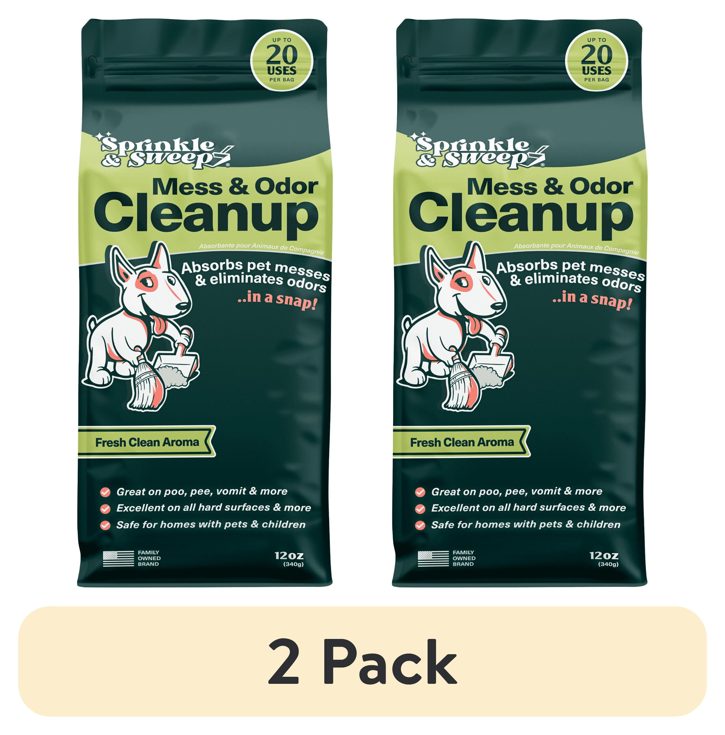 (2 pack) Sprinkle & Sweep - Dog, Puppy & Cat Pet Mess Cleanup & Odor ...