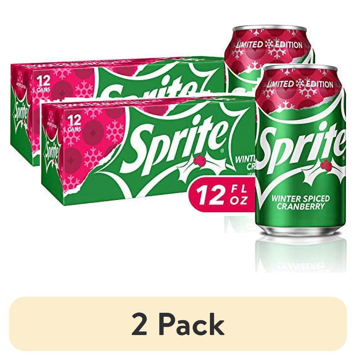 (2 pack) Sprite Winter Spiced Cranberry, 12 Fl Oz (Pack Of 12 ...