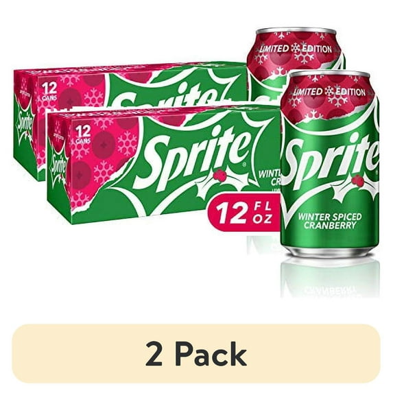 (2 pack) Sprite Winter Spiced Cranberry, 12 Fl Oz (Pack Of 12 ...