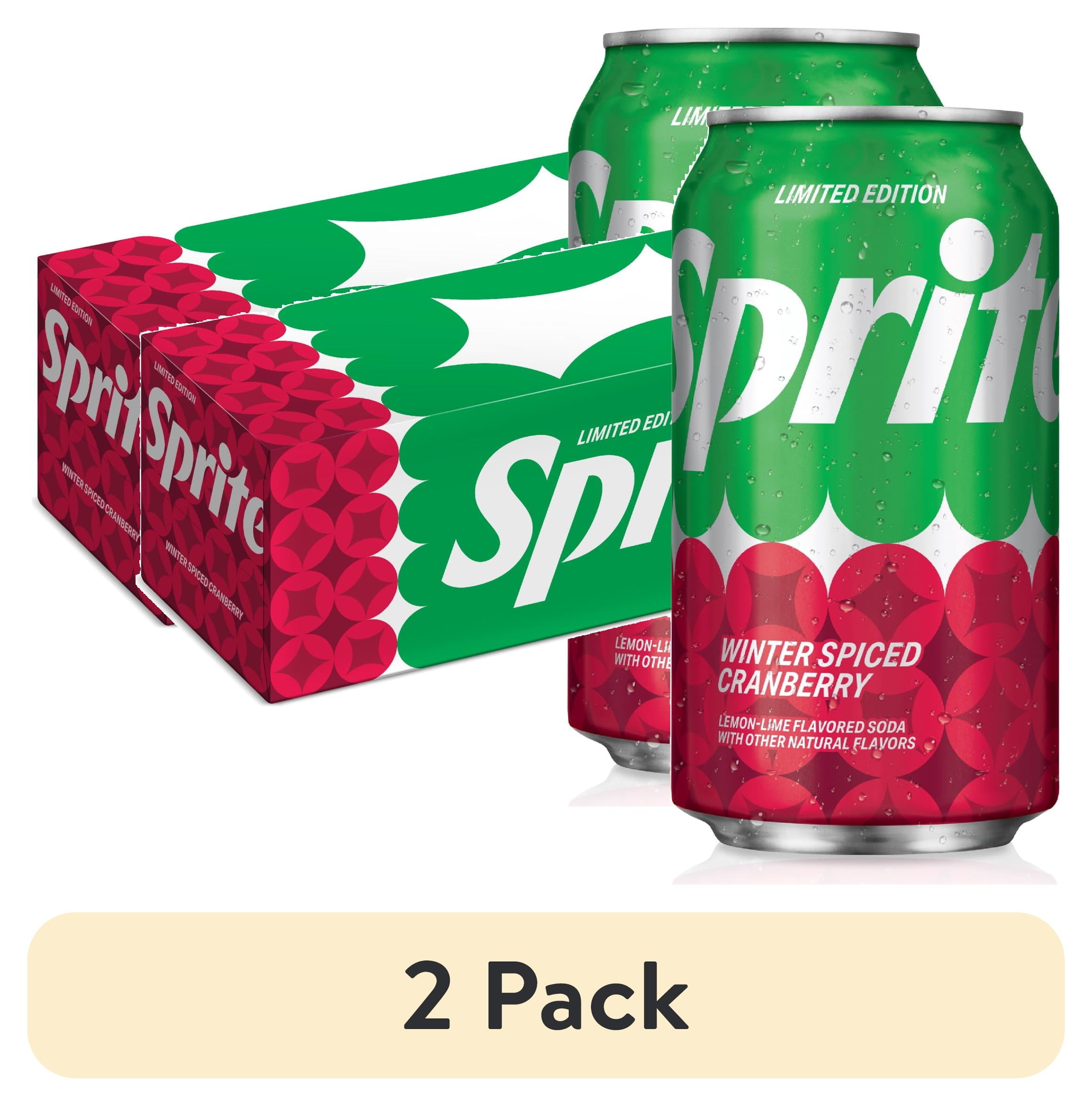 (2 pack) Sprite Winter Spiced Cranberry Soda Pop, 12 fl oz, 12 Pack ...