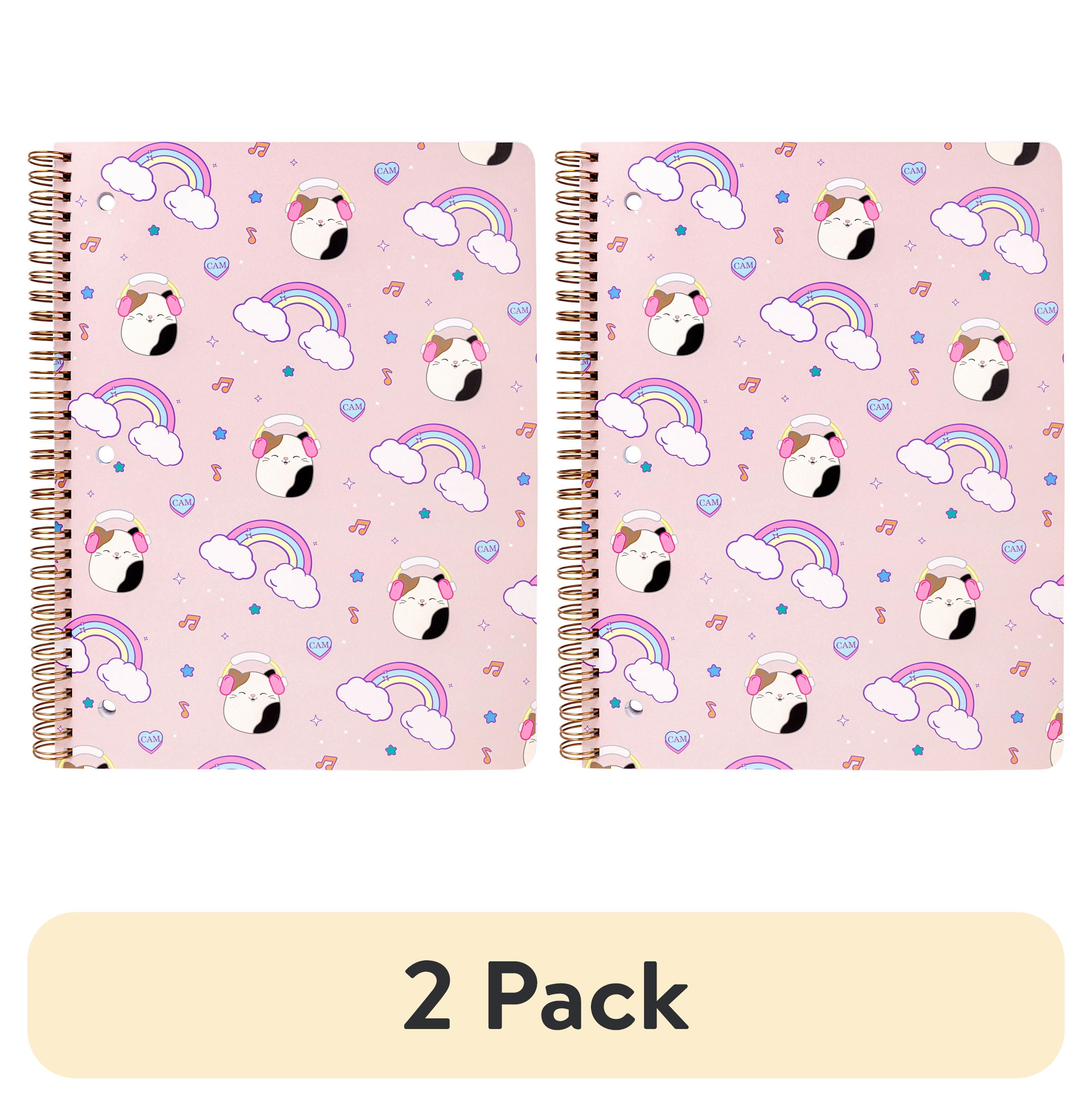 (2 pack) Squishmallows Cam The Cat Rainbow College Ruled Spiral ...