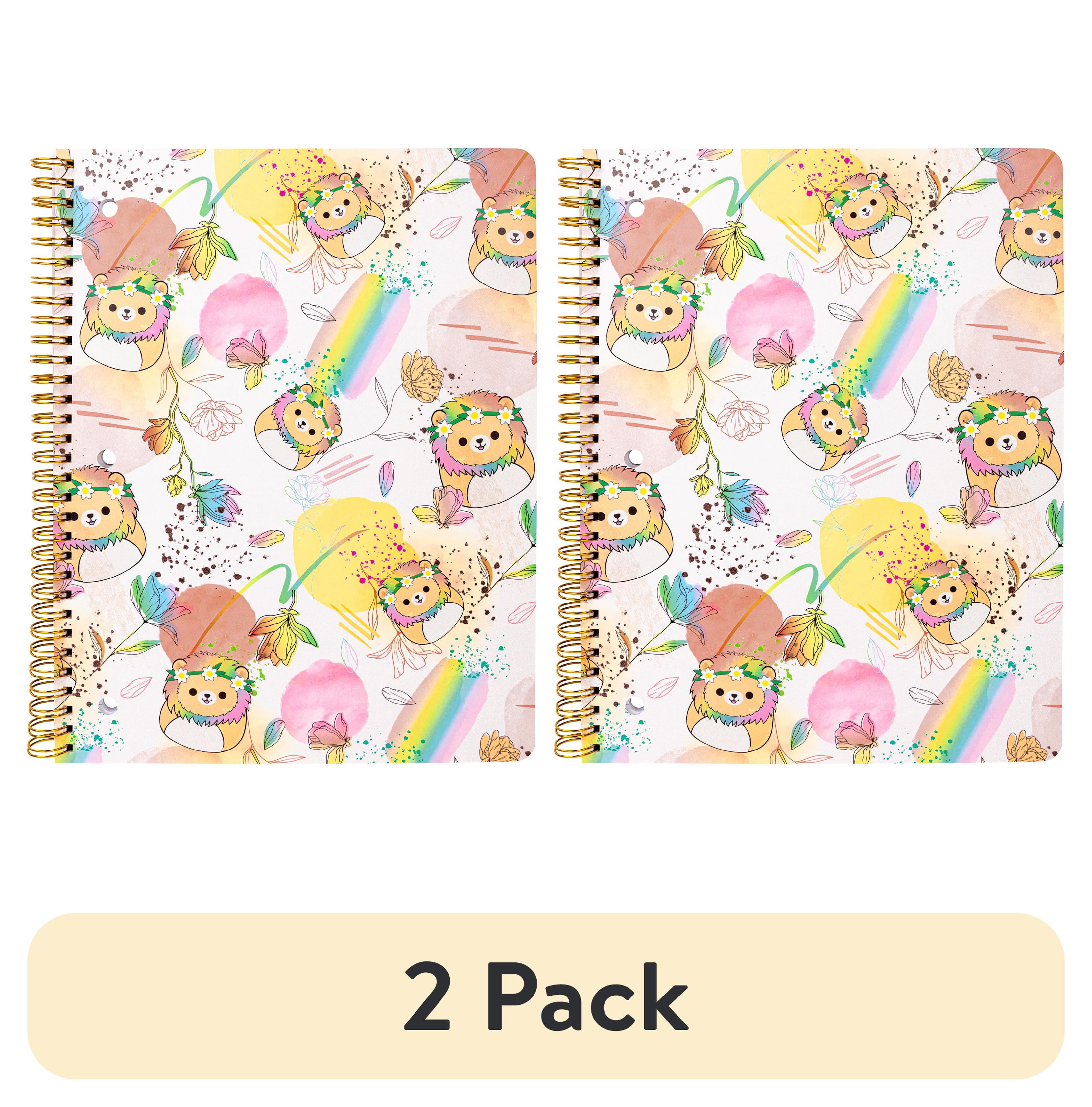 (2 pack) Squishmallows Leonard The Lion Rainbow College Ruled Spiral ...