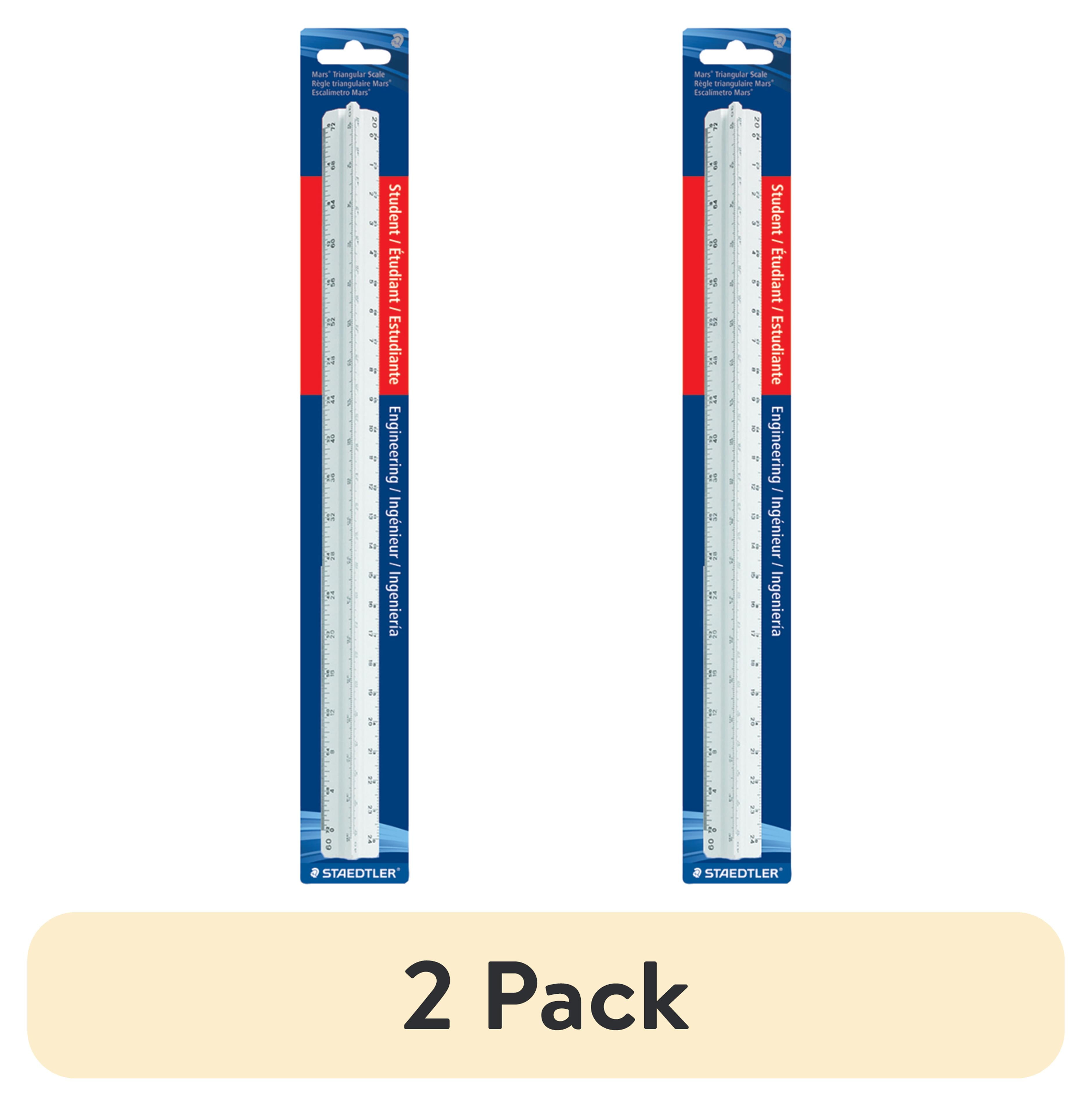 (2 pack) Staedtler Student Grade Engineering Scale, 12in - Walmart.com