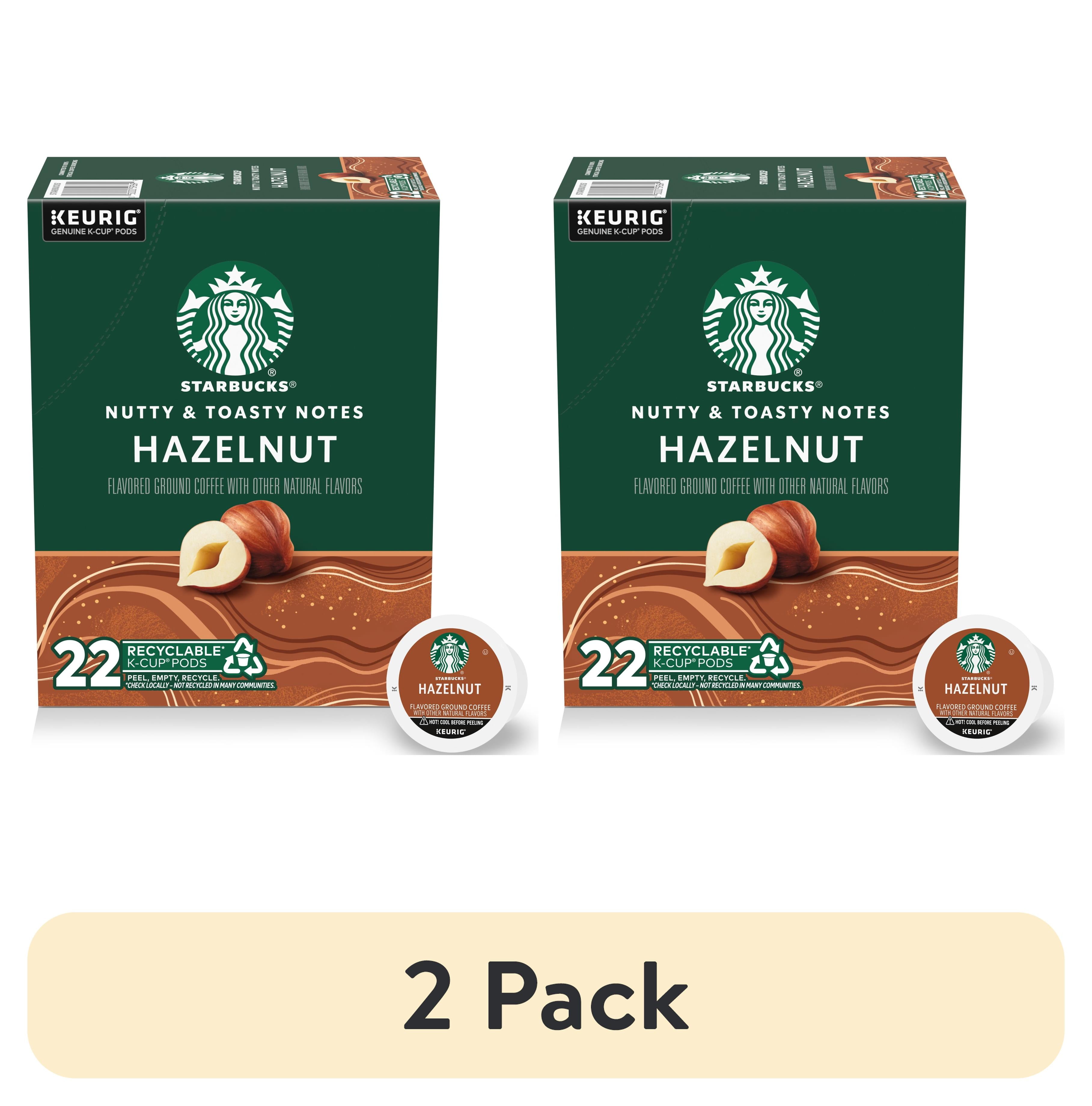 (2 pack) Starbucks Hazelnut, Light Roast K Cup Single Serve Coffee Pods ...