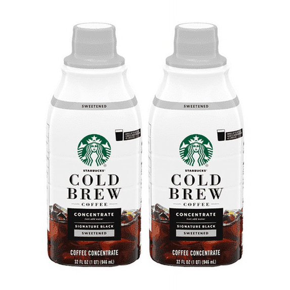 (2 pack) Starbucks Sweetened Signature Black Cold Brew Coffee ...