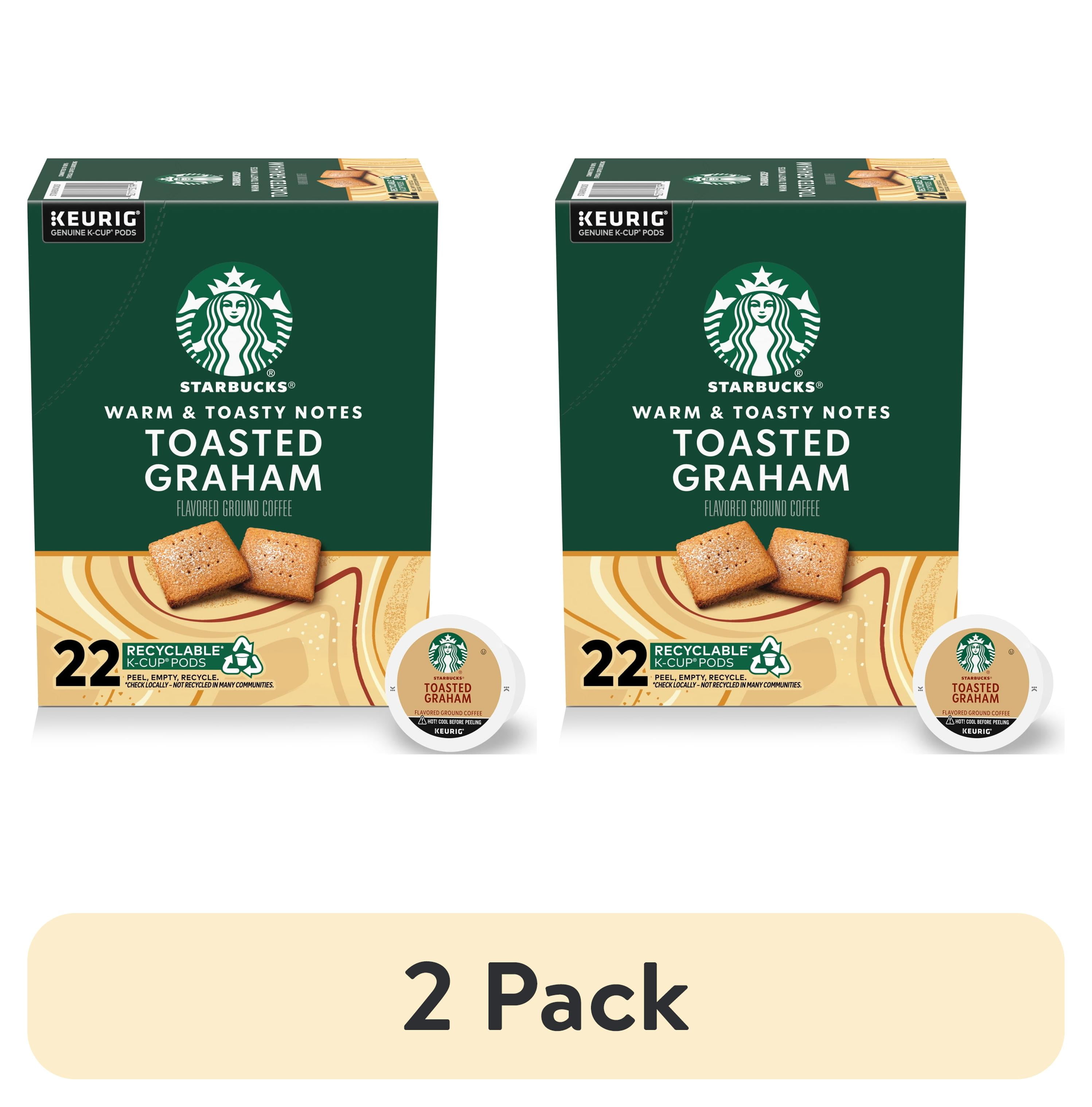 (2 pack) Starbucks Toasted Graham, Hot or Iced Coffee, Flavored K-Cup ...