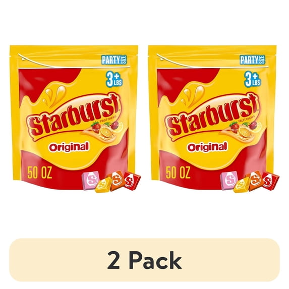 (2 pack) Starburst Original Fruit Chewy Candy Party Size 50 Ounce ...