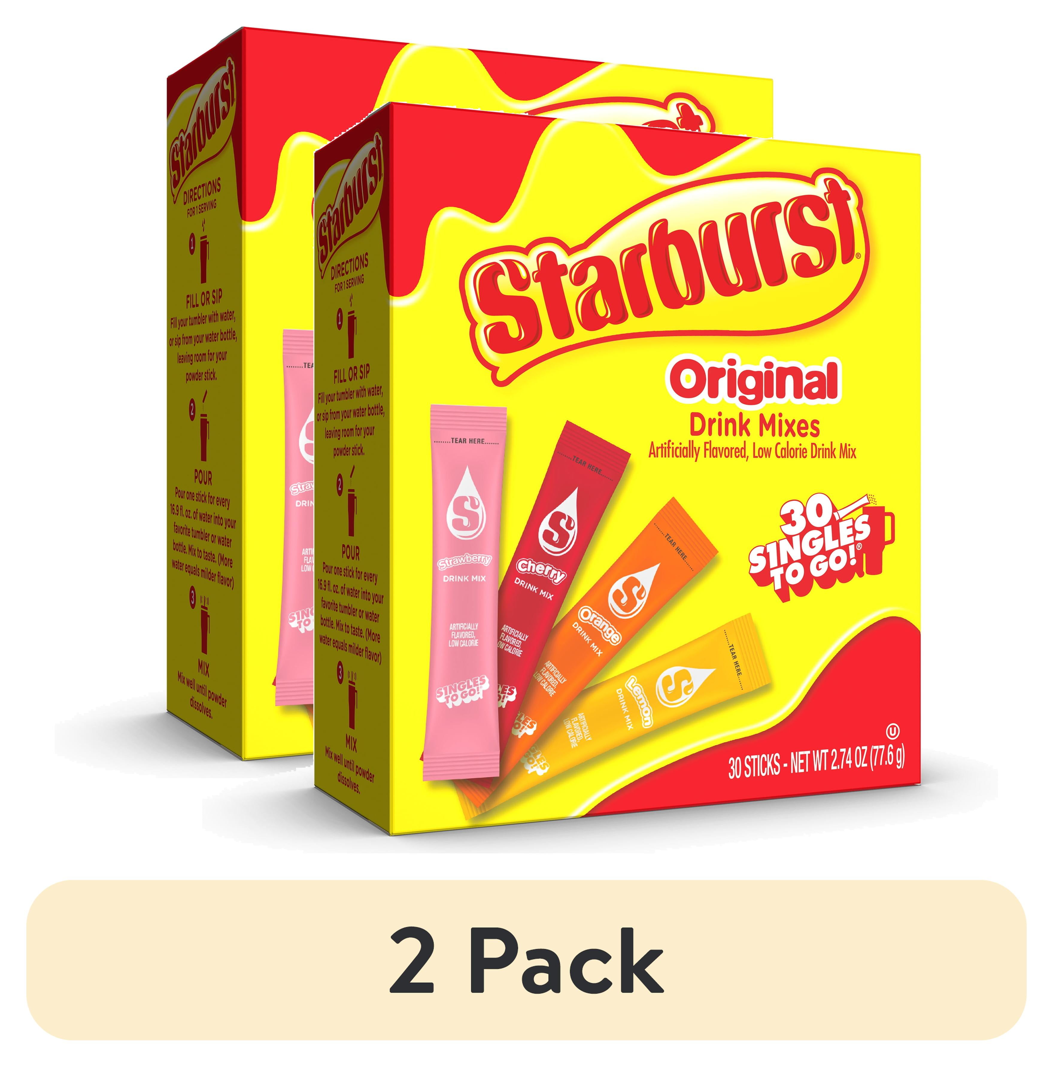 (2 pack) Starburst Zero Sugar Variety pack Singles To Go Powdered Drink ...