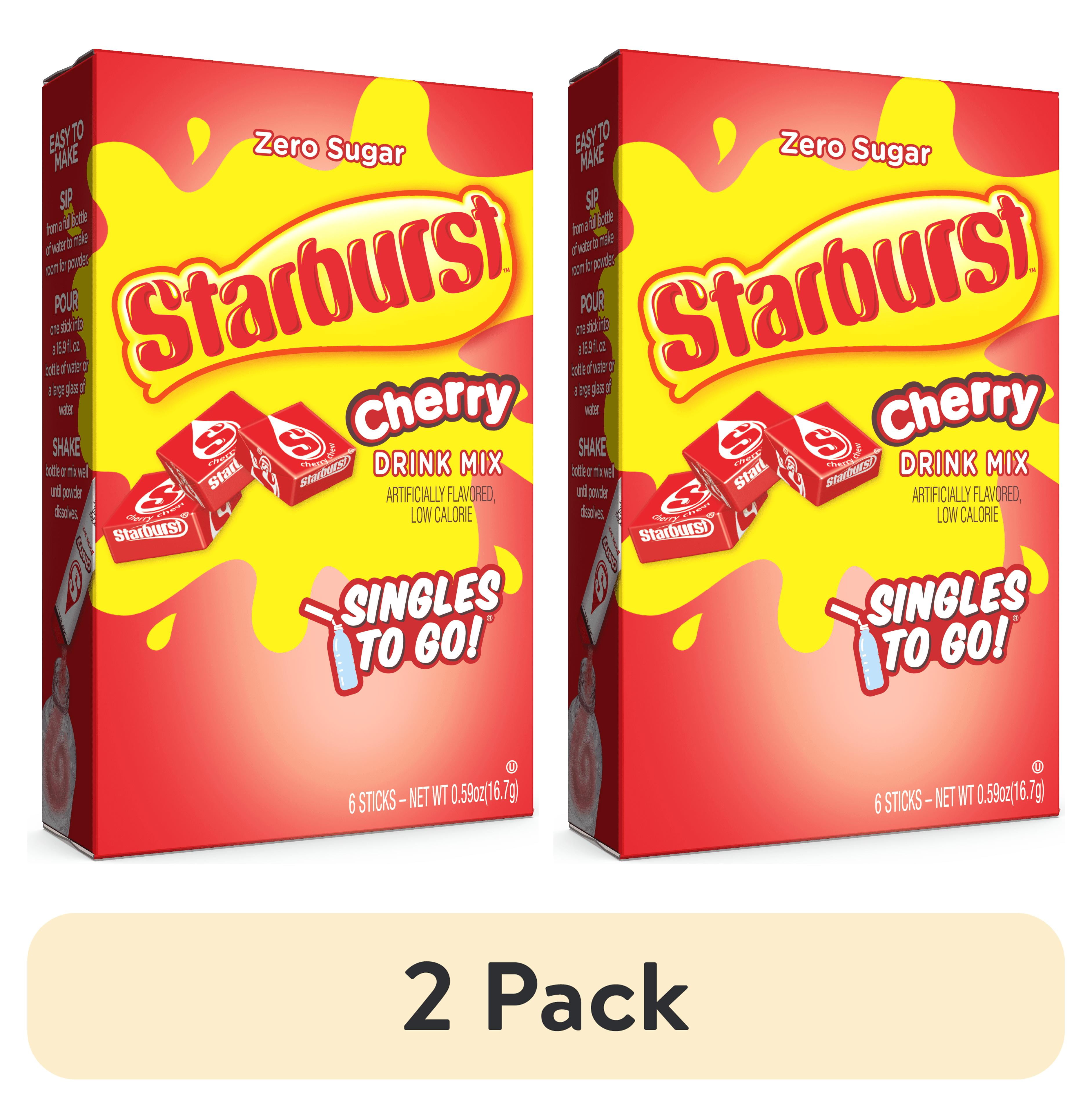 (2 pack) Starburst Zero Sugar Singles-to-Go Powdered Drink Mix, Cherry ...