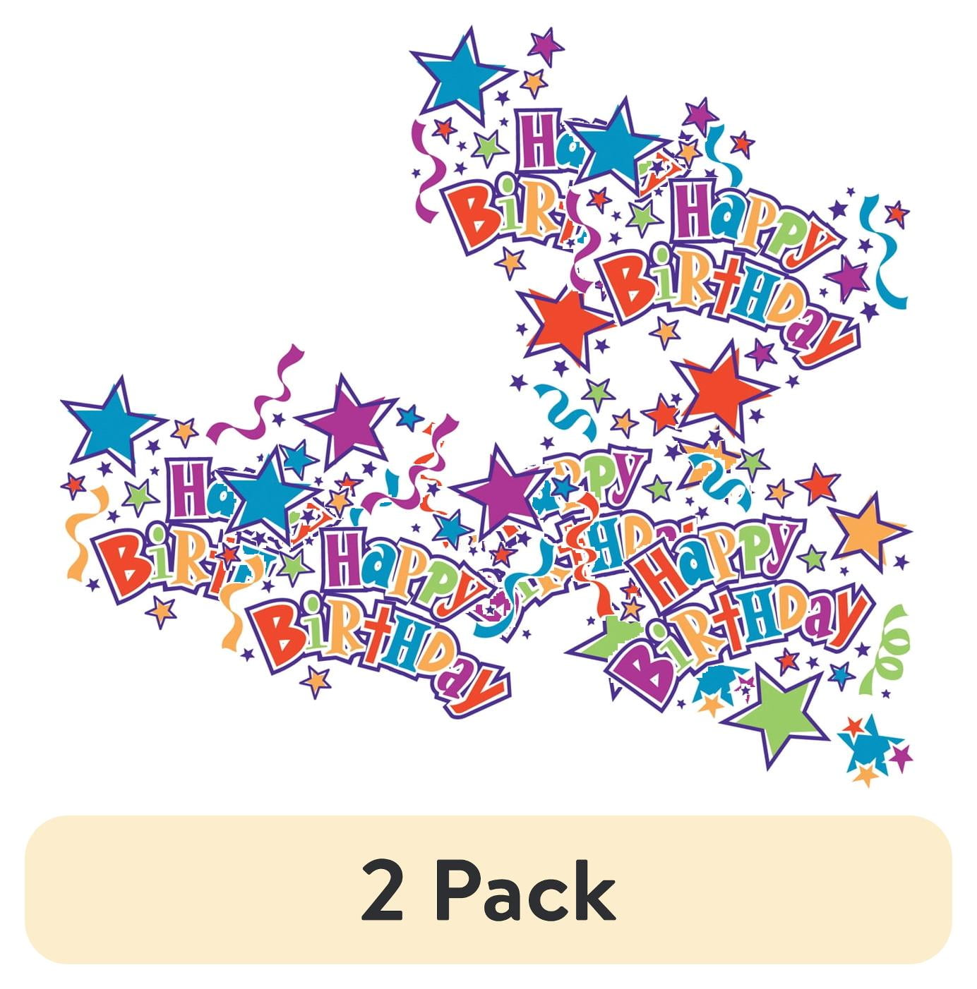 (2 pack) Stars Birthday Wrapping Paper Roll - Walmart.com