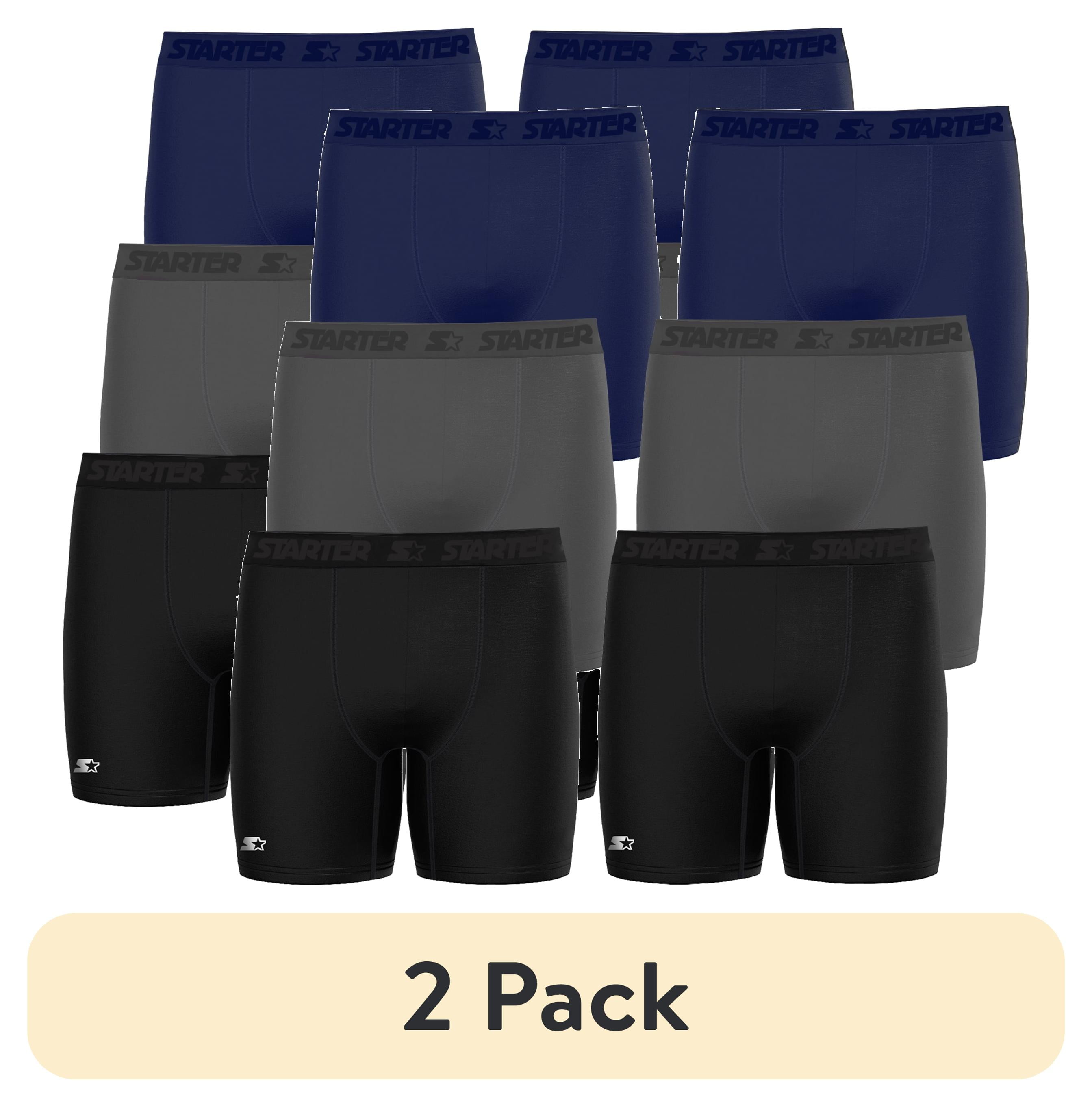 (2 pack) Starter Men's Lightweight Polyester Boxer Briefs, Multicolor ...