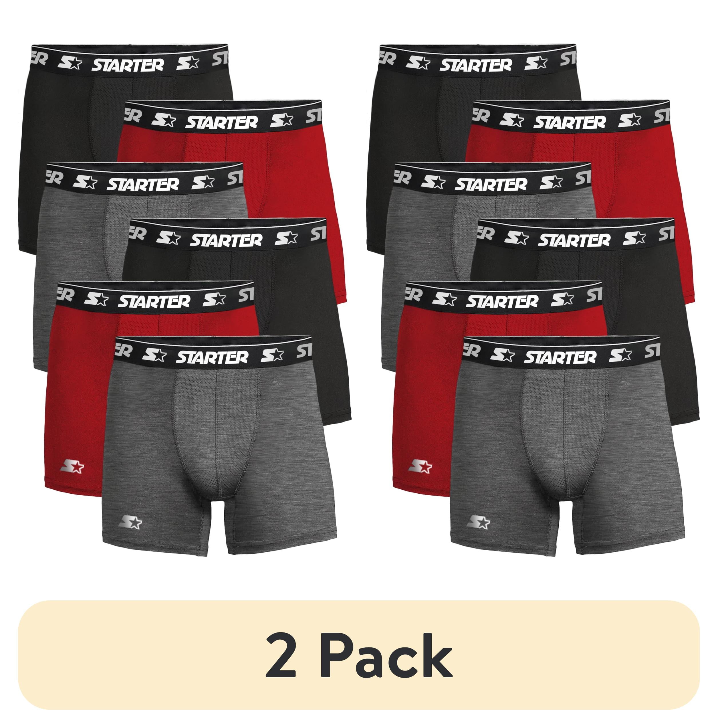 (2 pack) Starter Men’s and Big Men’s Active Performance Boxer Briefs, 6 ...