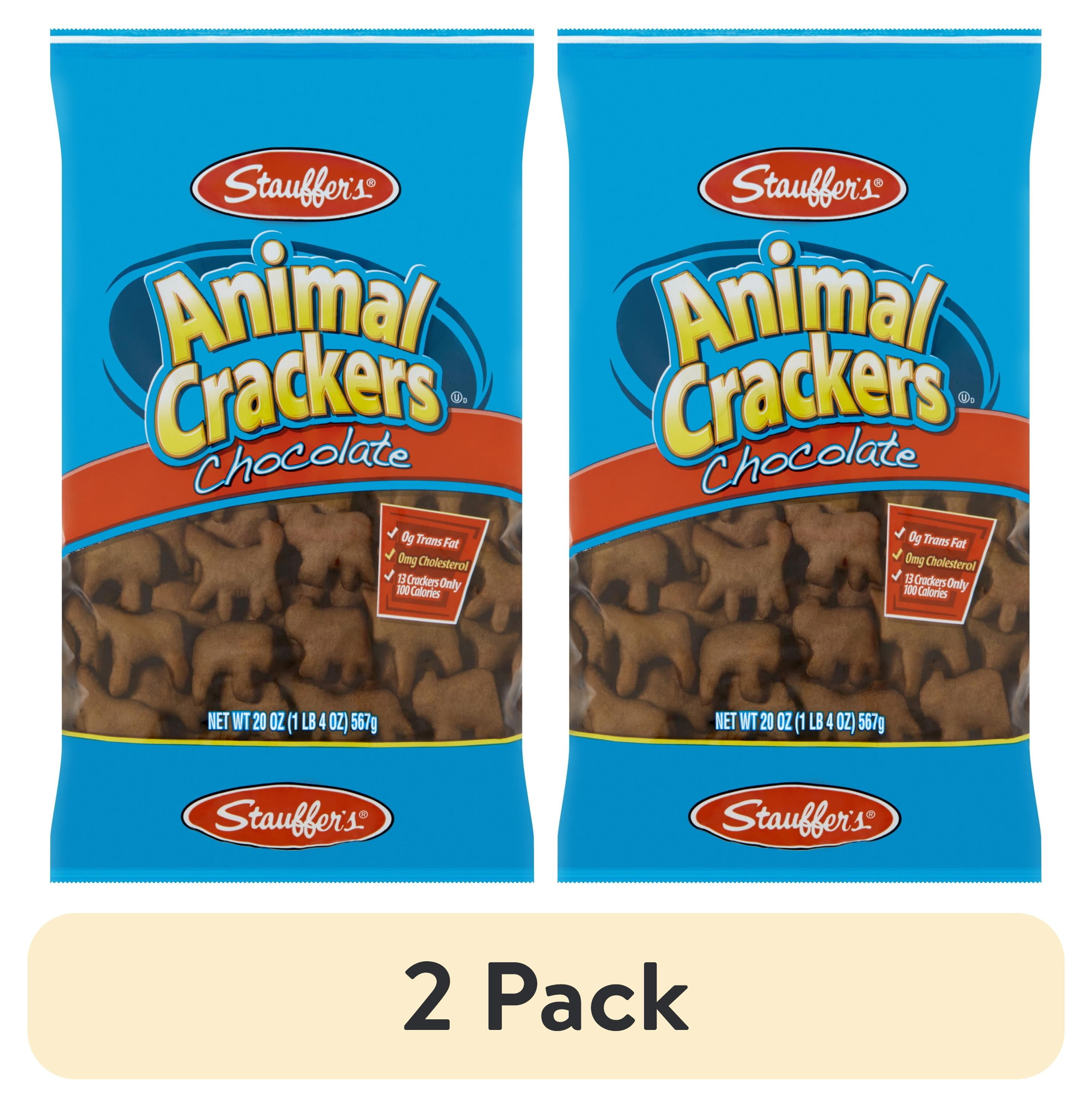(2 pack) Stauffer's Animal Crackers Chocolate, 20oz Shelf-Stable Bag ...