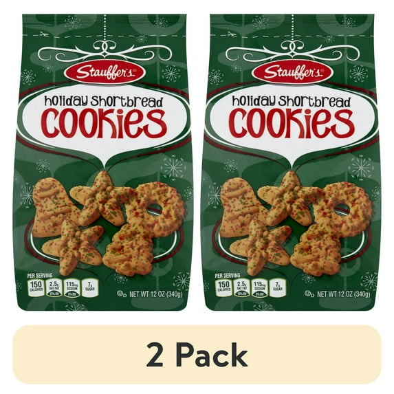 (2 pack) Stauffer's Holiday Shortbread Cookies, 12oz Bag - Walmart.com