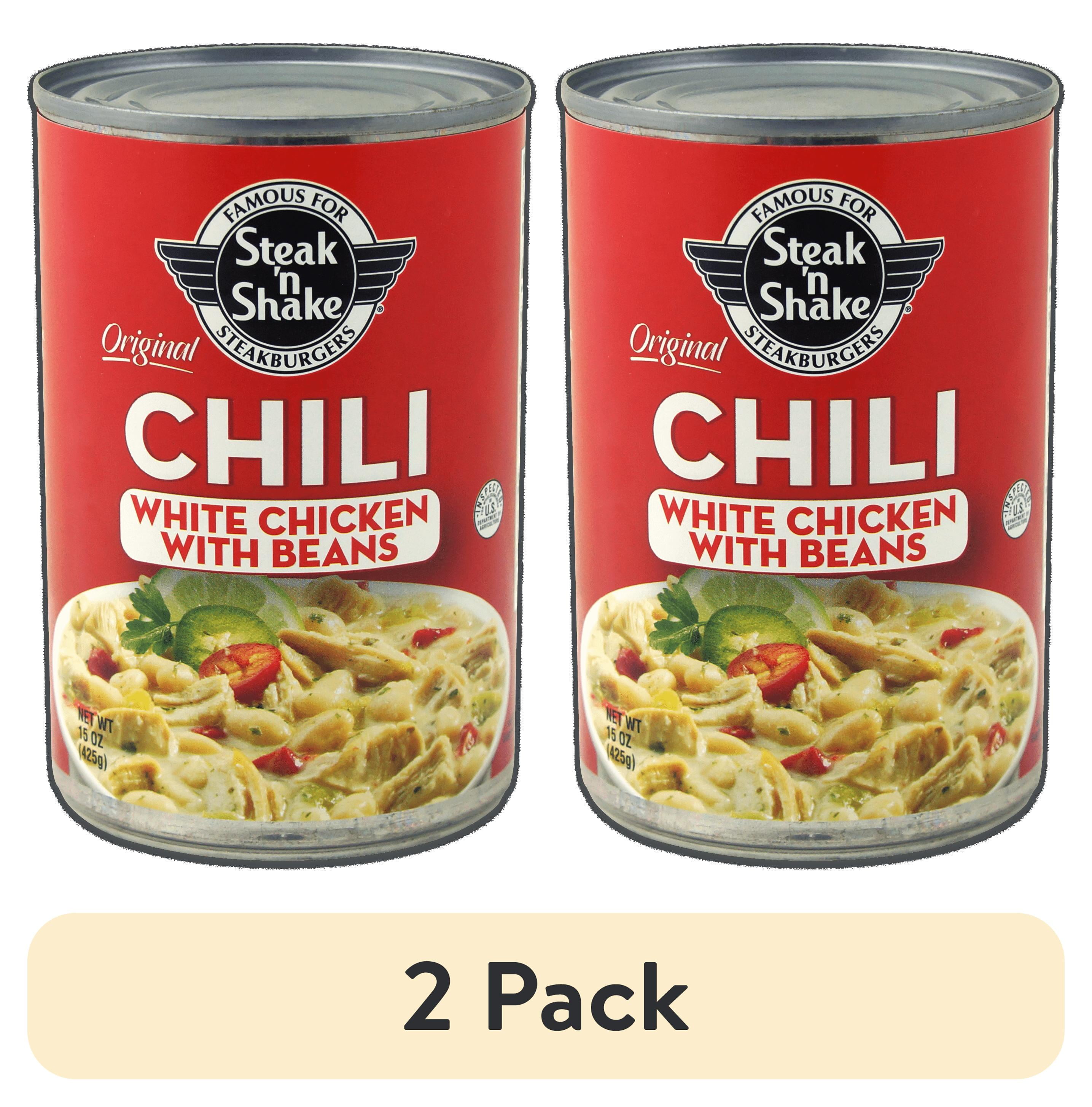 (2 pack) Steak N Shake White Chicken Chili with Beans - Walmart.com