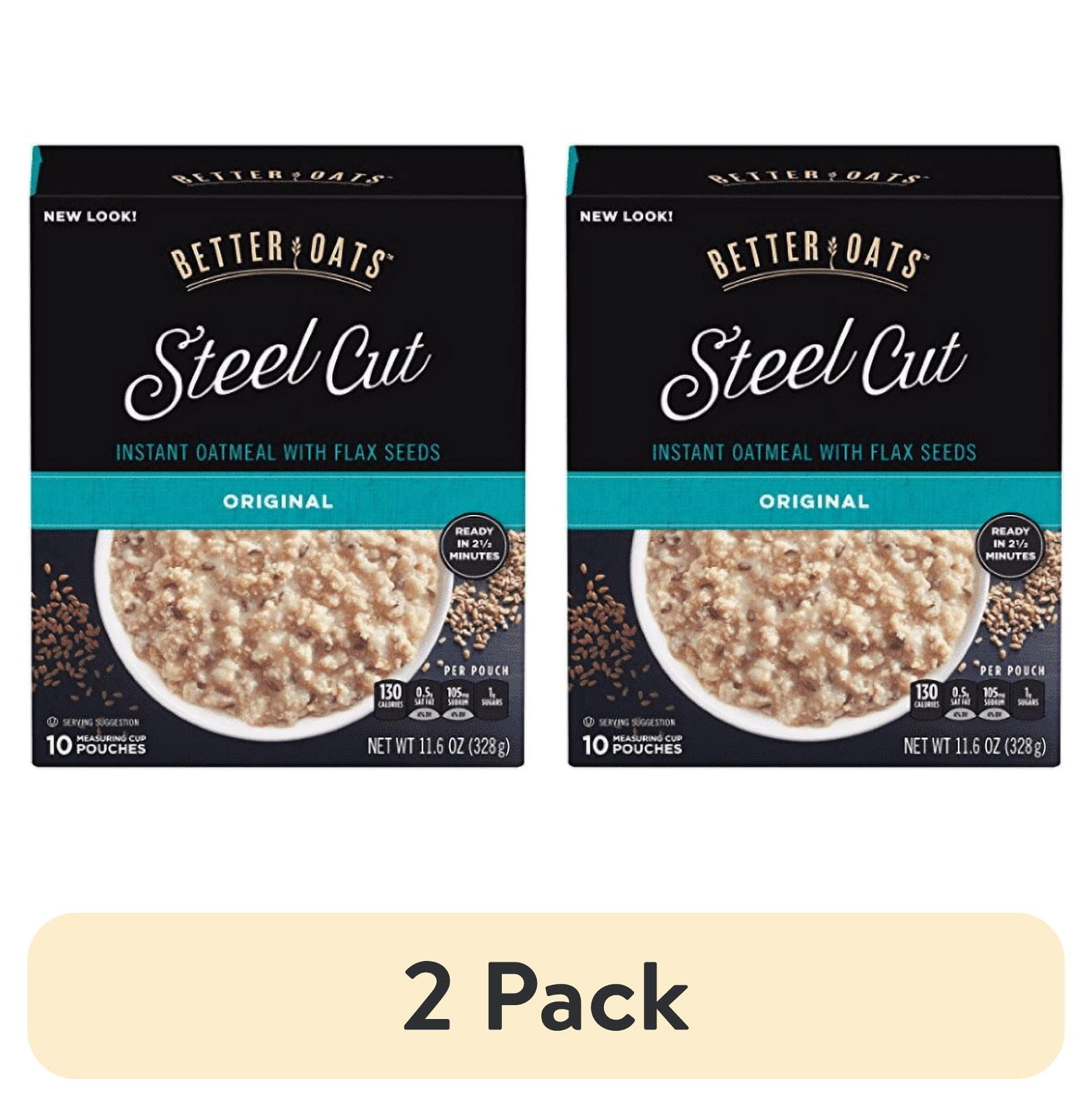 (2 pack) Steel Cut Instant Oatmeal With Flax Seeds - Walmart.com