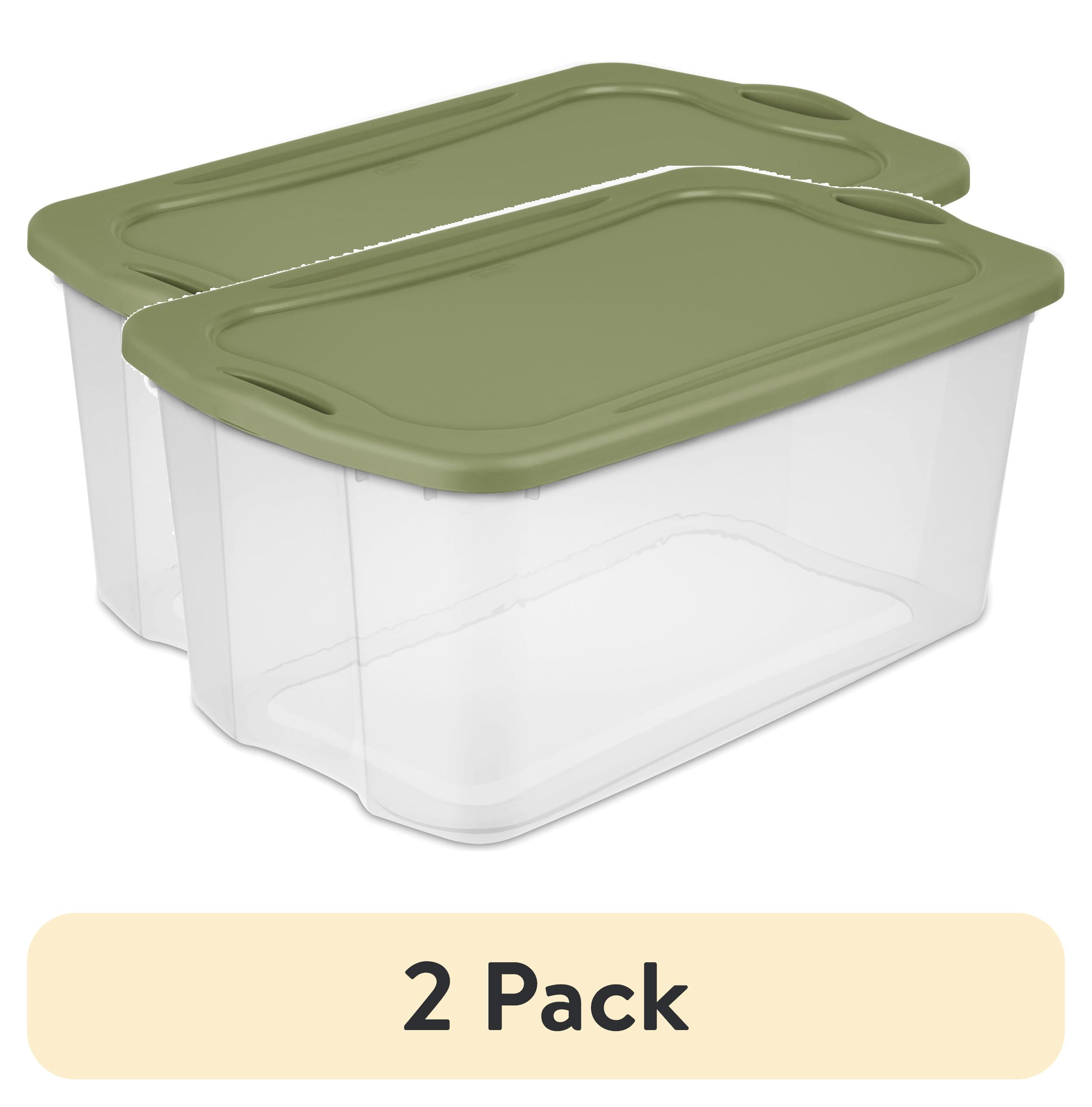(2 pack) Sterilite EZ Carry 120 Quart Extra-Large Storage Bin, Clear ...