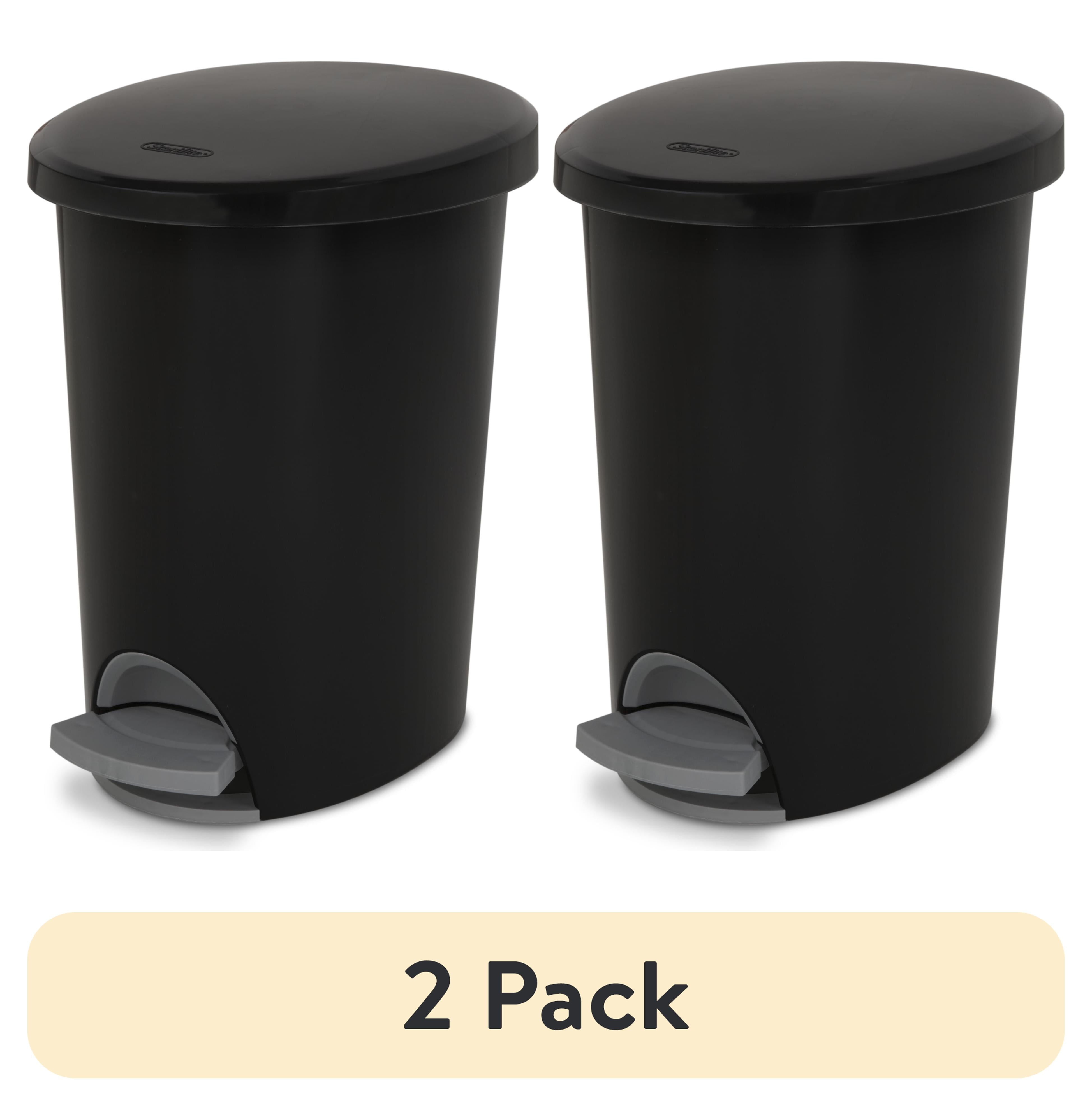 Sterilite 2.6 Gal Ultra StepOn Trash Can with Lid, Small Oval ...