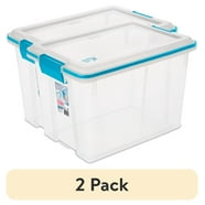 Sterilite, 58 Quart Clear Storage Bin, Snap-on Lid Storage Container ...