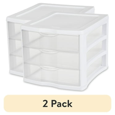 Sterilite White 3 Drawer Unit, Countertop Organizer with Modular ...