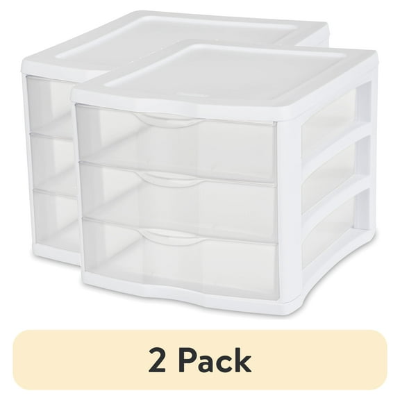 Free Shipping! Sterilite Clear Plastic Organizer, Stackable Three ...