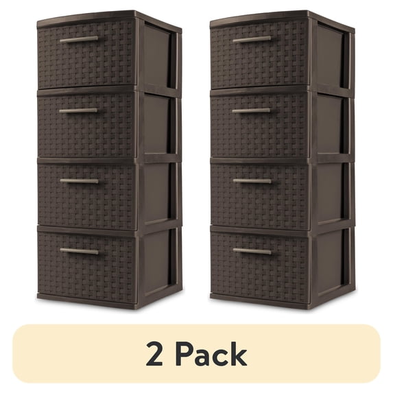 Sterilite 4 Drawer Weave Tower - 15 D x 12 5/8 W x 31 3/4 H - Walmart.com