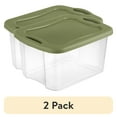 (2 pack) Sterilite 40 Quart EZ Carry, Plastic Storage Bin, Full-Grip ...