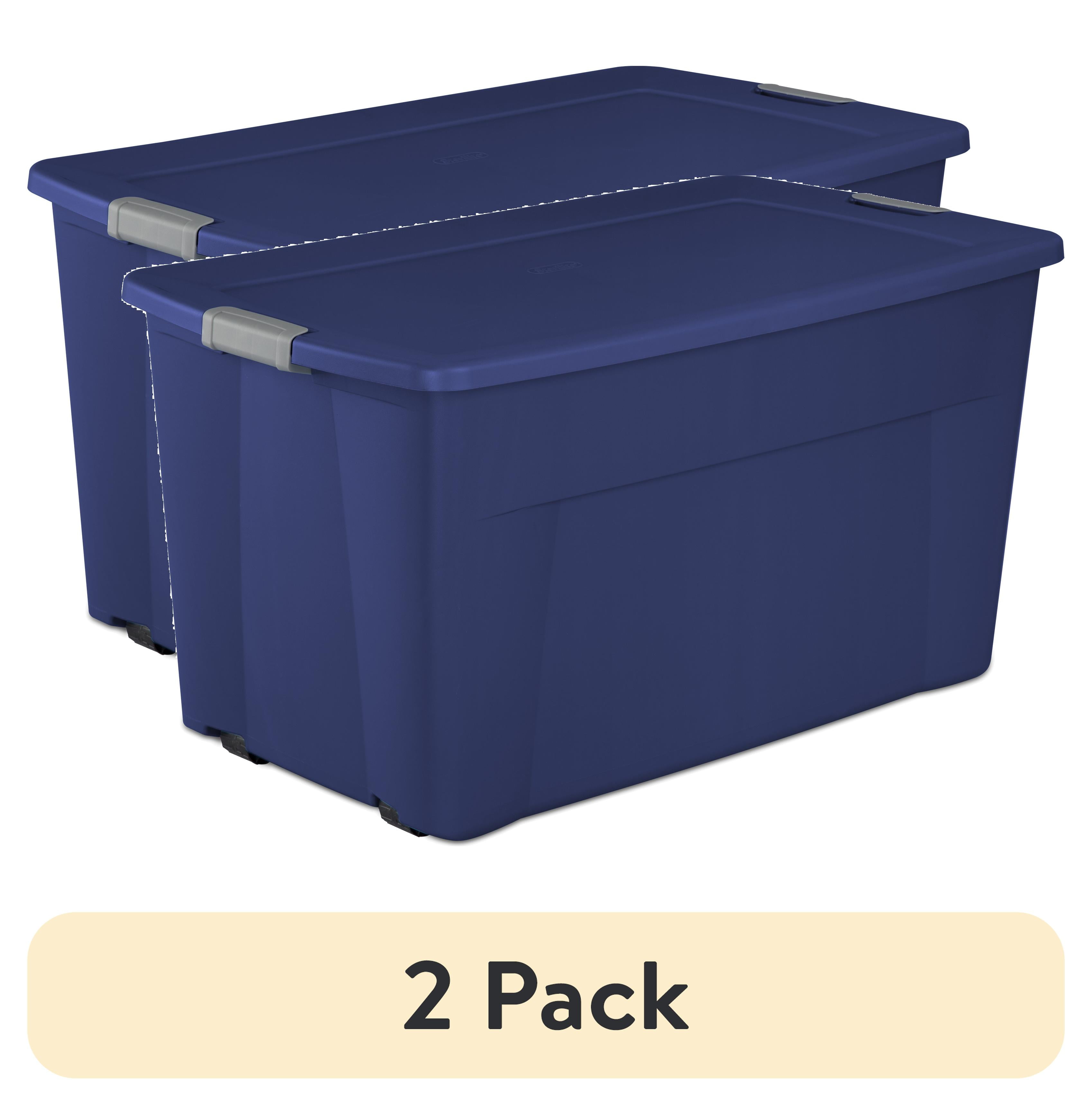 (2 pack) Sterilite 45 gal. Wheeled Latch Tote, Adult, Plastic, Stadium ...
