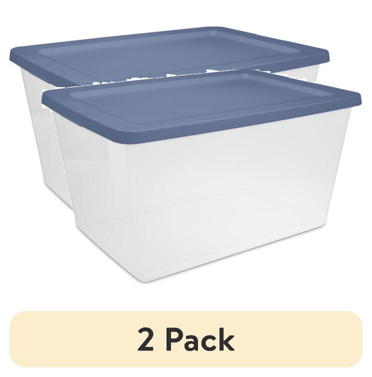 (16 pack) Sterilite Storage Bin, 58 Quart Clear Plastic Storage ...