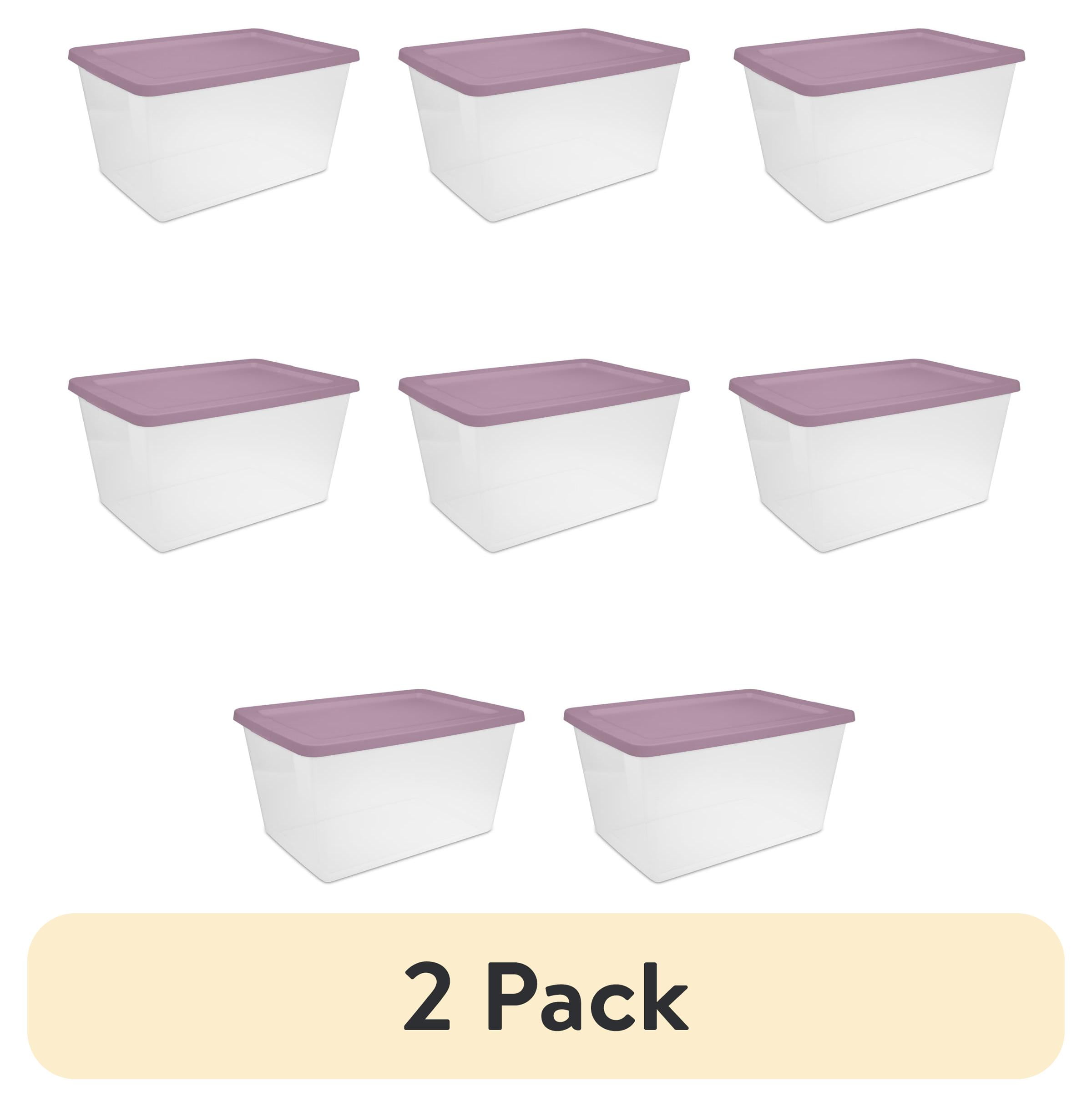 (16 pack) Sterilite Storage Bin, 58 Quart Clear Plastic Storage ...