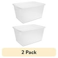 (2 pack) Sterilite Large Storage Bin, 58 Quart Clear Plastic Storage ...