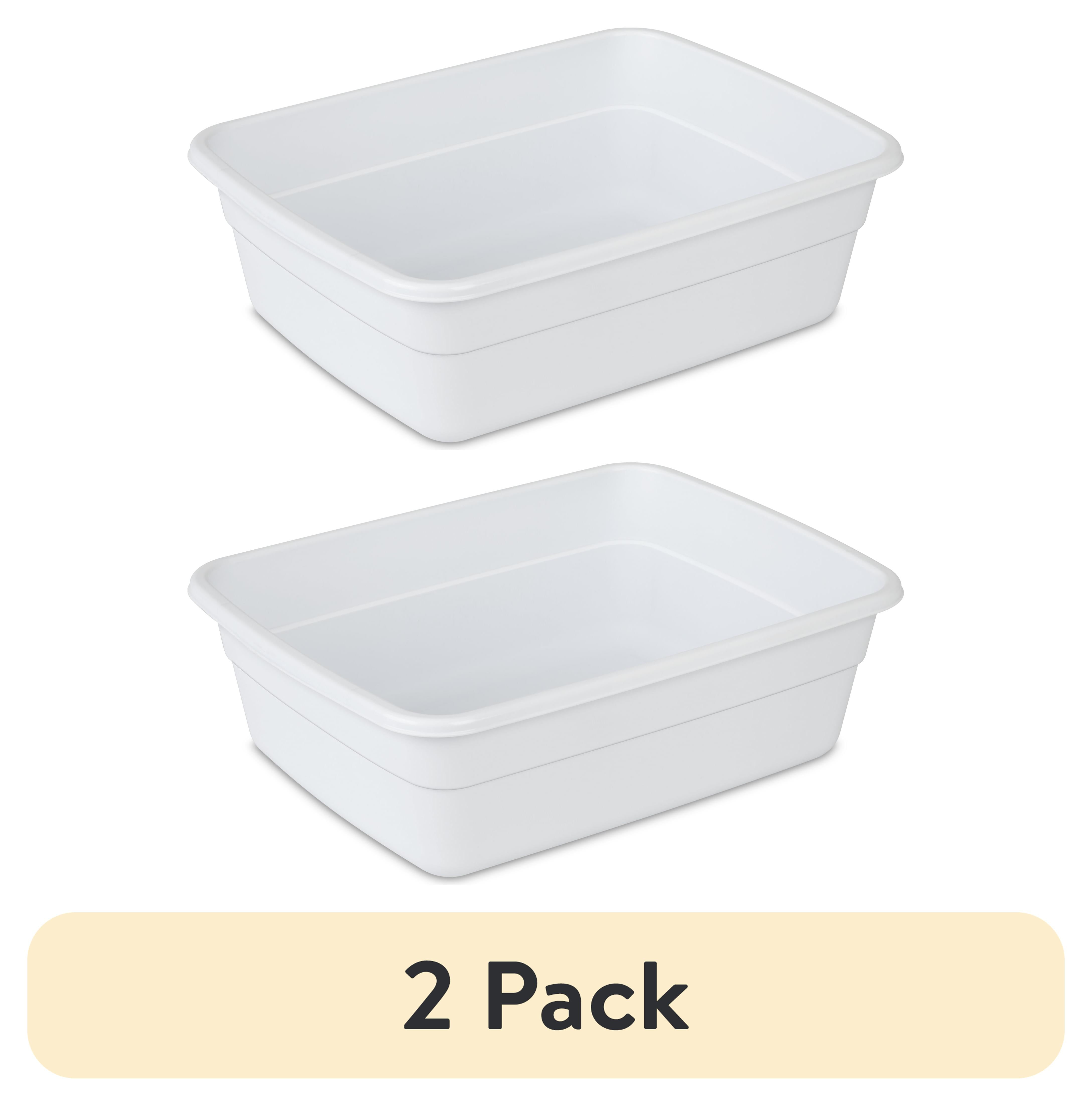 (2 pack) Sterilite 8 Qt. Dishpan, Multi-Purpose Plastic Wash Tub ...