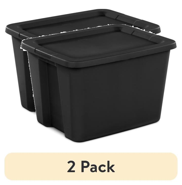 (2 pack) Sterilite Large Storage Bin, 18 Gallon Plastic Storage ...
