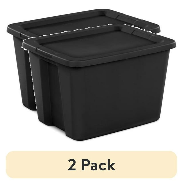 (2 pack) Sterilite Large Storage Bin, 18 Gallon Plastic Storage ...