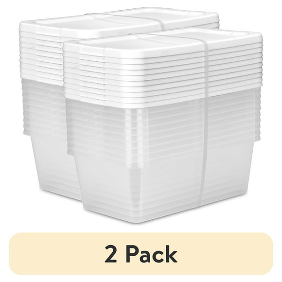 white plastic storage containers