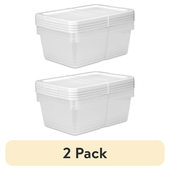 white plastic storage containers