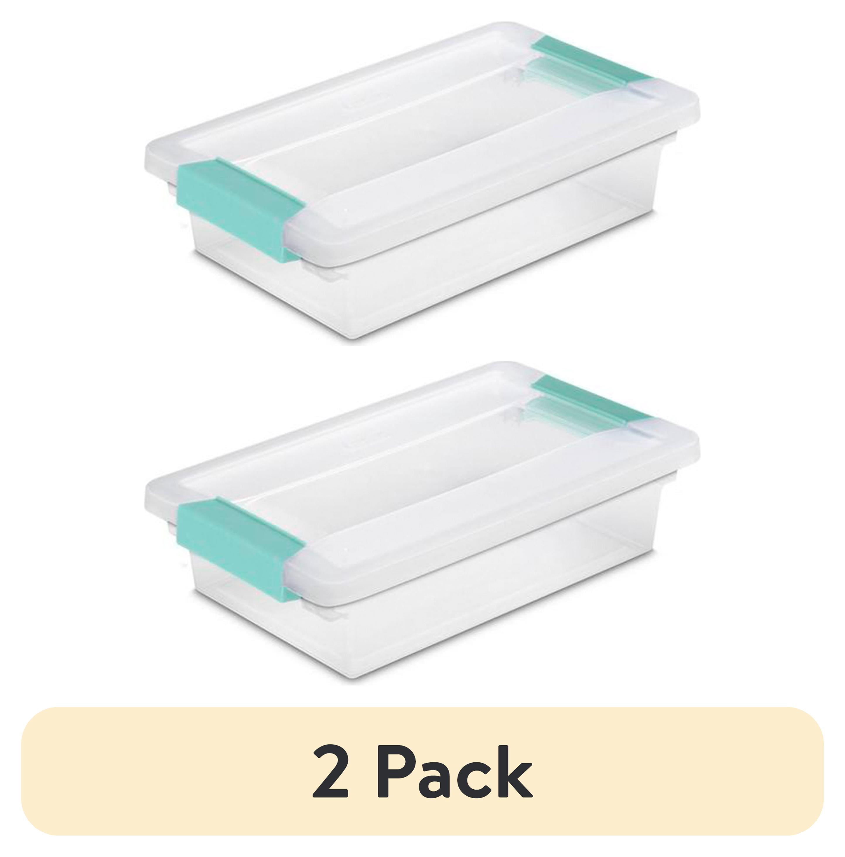 (2 pack) Sterilite Small Clip Box Plastic, Clear - Walmart.com