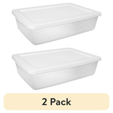 (3 pack) Sterilite Small Storage Bin, 12 Quart Clear Plastic Storage ...