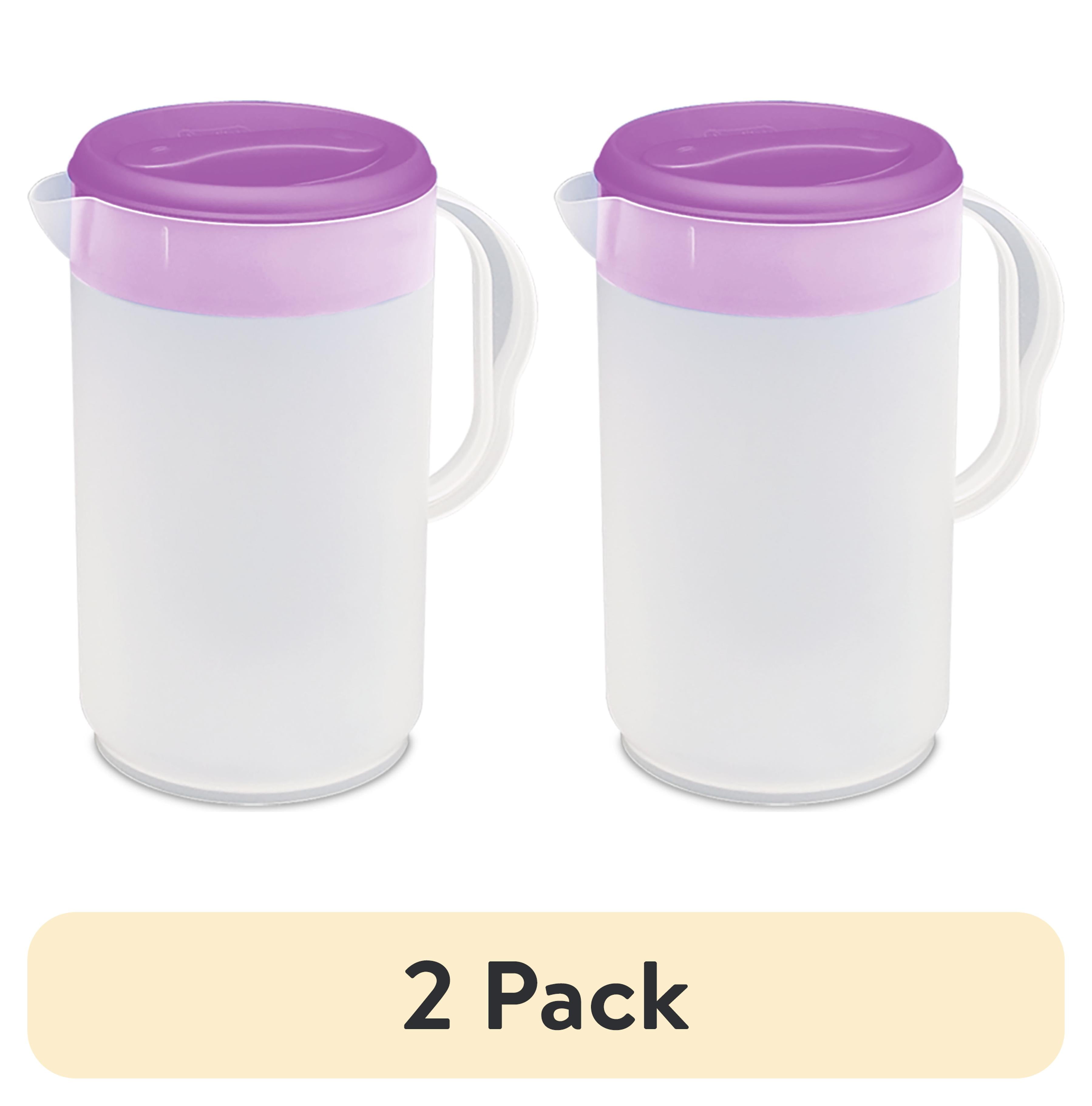 (2 pack) Sterilite, Pitcher, Twist & Pour 1 Gallon Pitcher, Violet ...