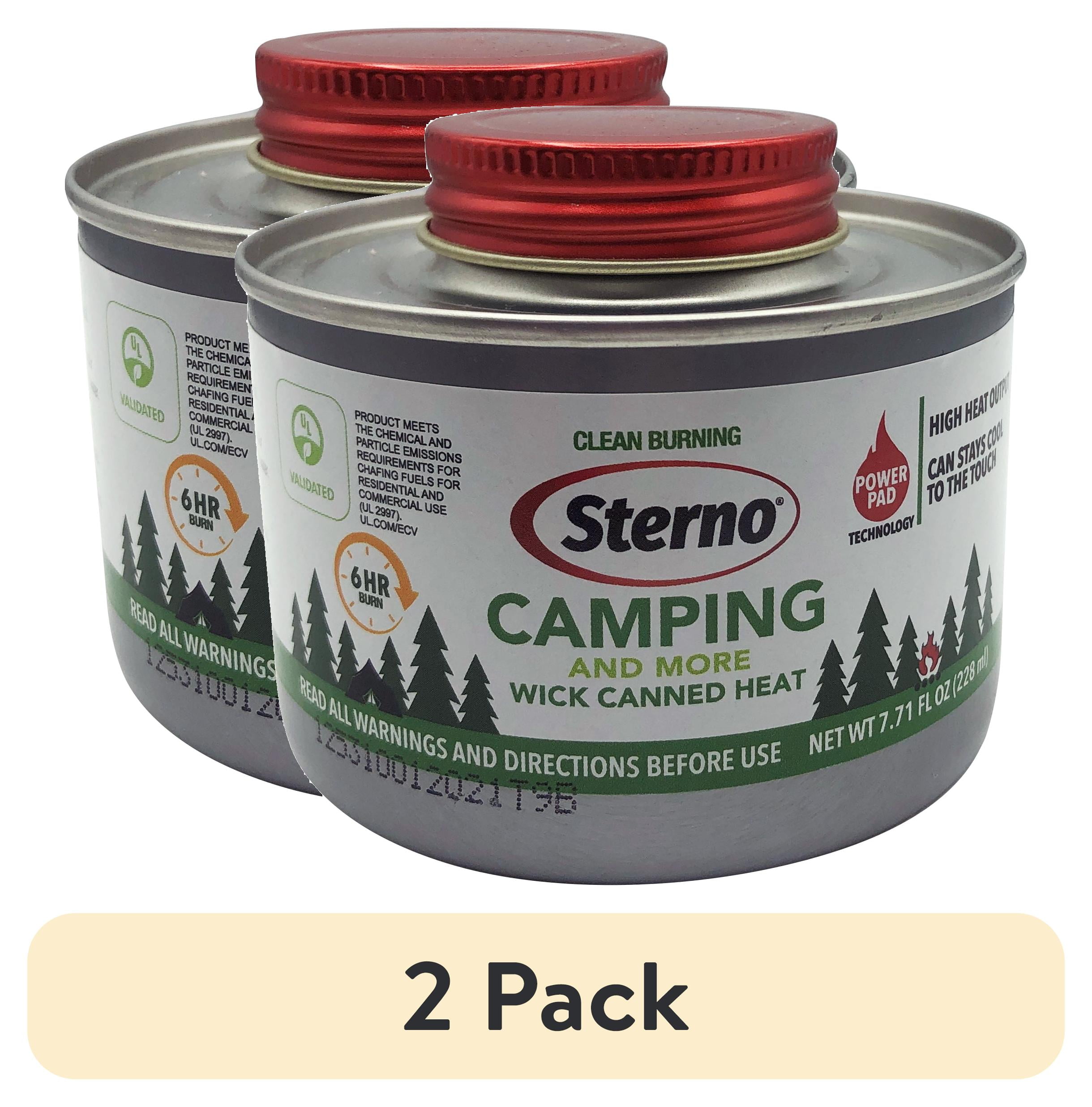 (2 pack) Sterno Camp Wick Fuel Cans - 6-Hour Burn Time, Chafing Dish ...