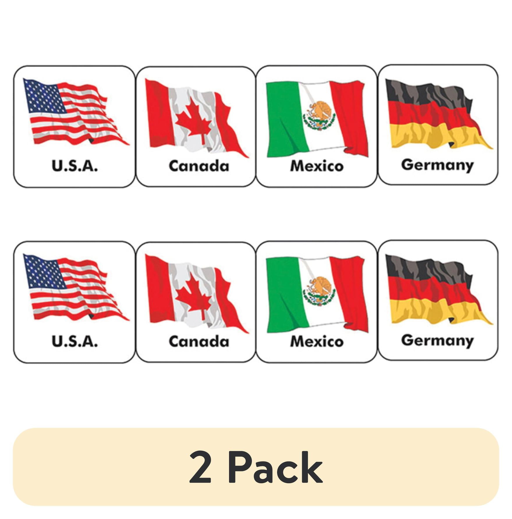 (2 pack) Stickers World Flags - Walmart.com