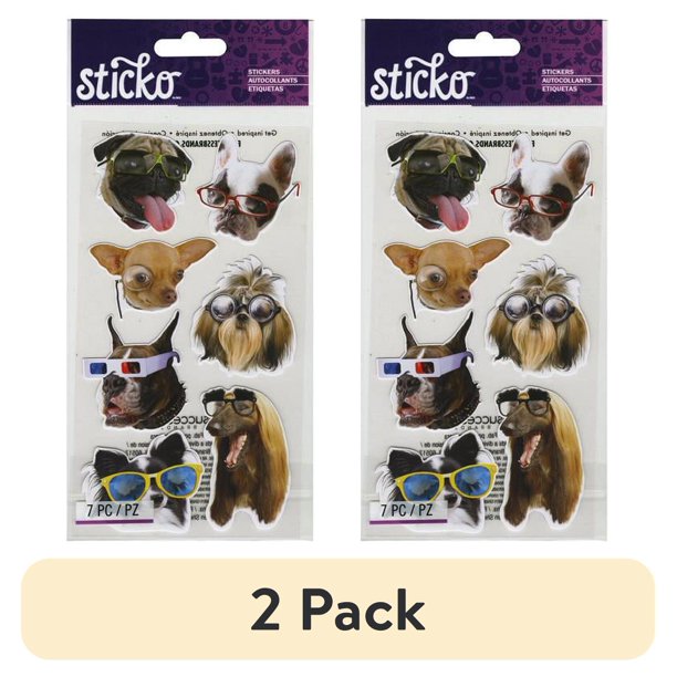 (2 pack) Sticko Stickers-Funny Dogs - Walmart Business Supplies