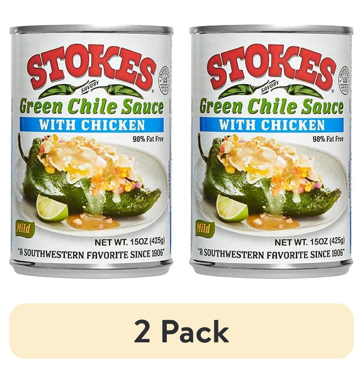 (2 pack) Stokes Green Chile Sauce with Chicken, Mild, 15 oz Can ...