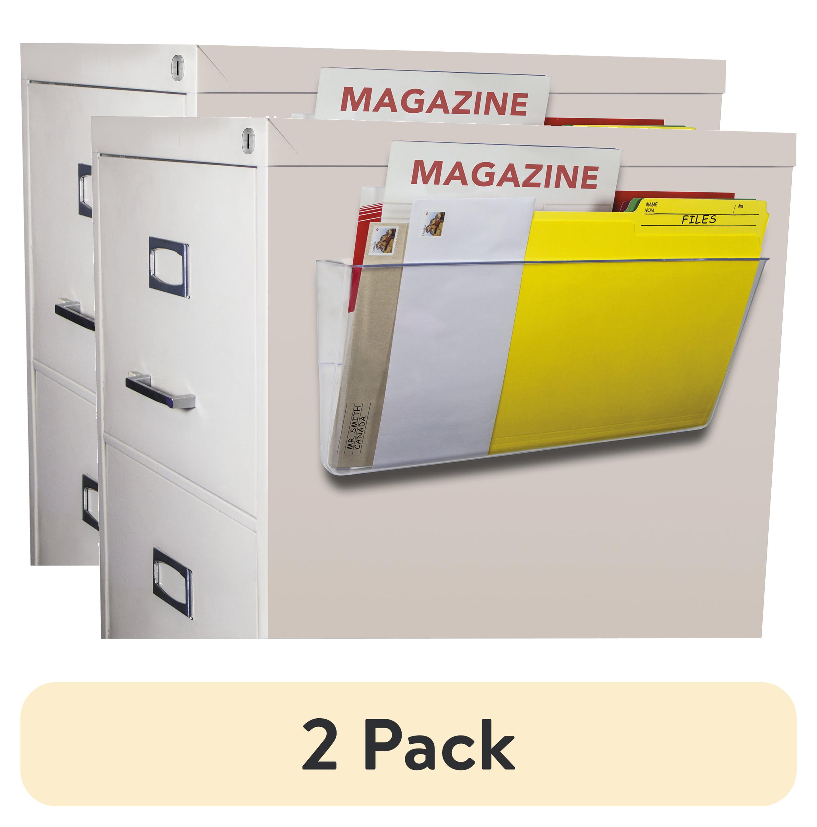 (2 pack) Storex Unbreakable Magnetic Wall File, Letter/Legal, 16 x 7 ...