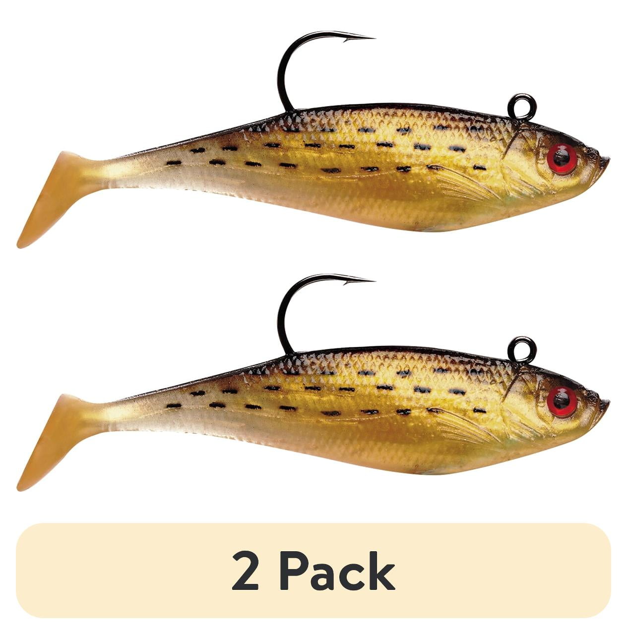 (2 pack) Storm WildEye 4" Swim Shad Lure, Golden Mullet, 7/16 Oz., 3 ...