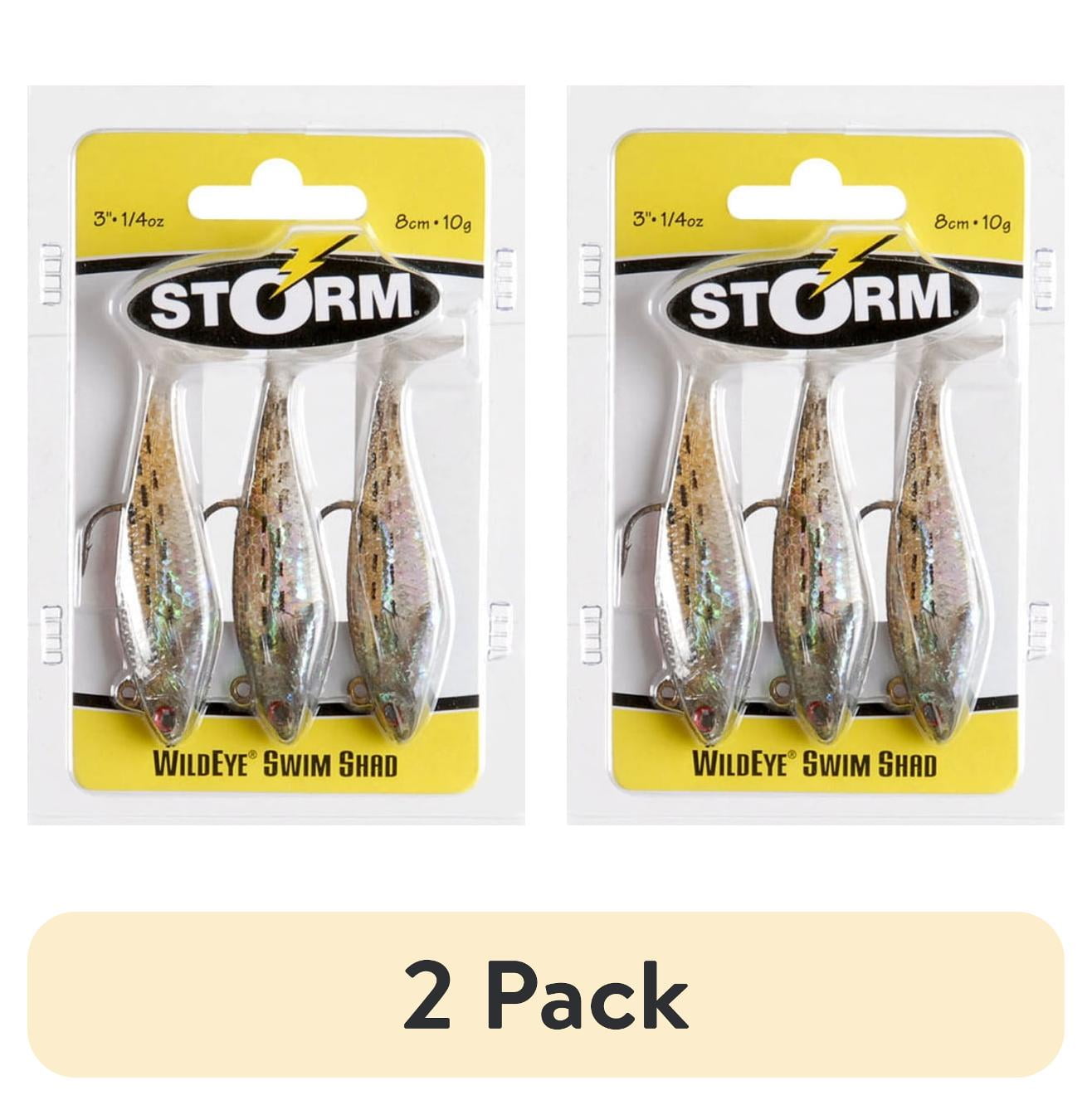 (2 pack) Storm WildEye Swim Shad 3" Fishing Lure 1/4oz Bunker 3pcs ...